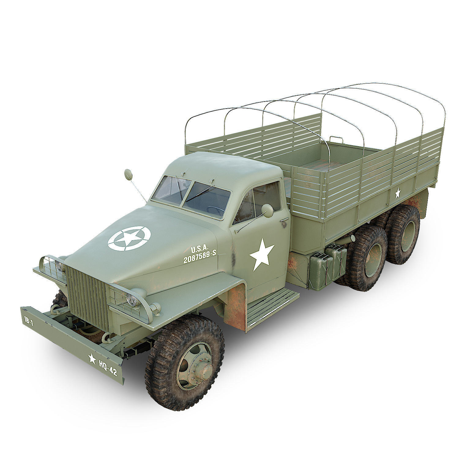 3D model Studebaker US6 military truck us army VR / AR / low-poly | CGTrader