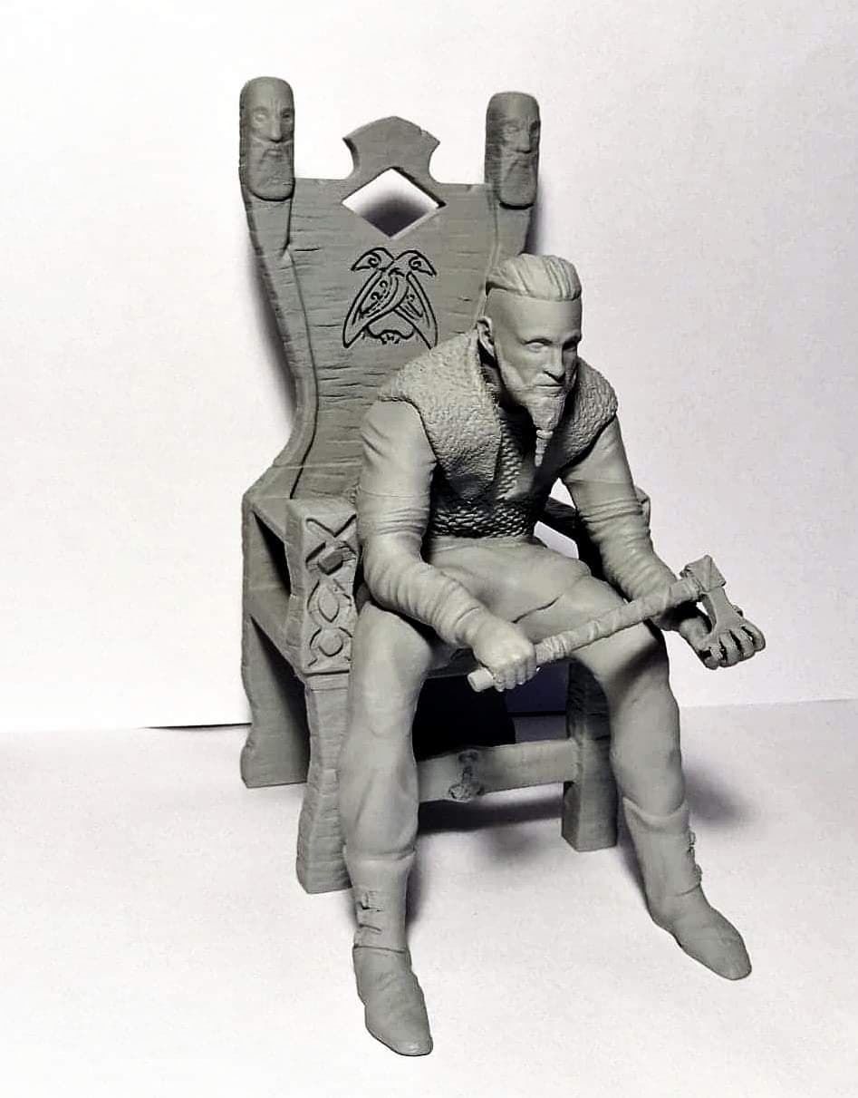 King Ragnar Lothbrook Throne Historical Viking 3D Model Print 3D model ...