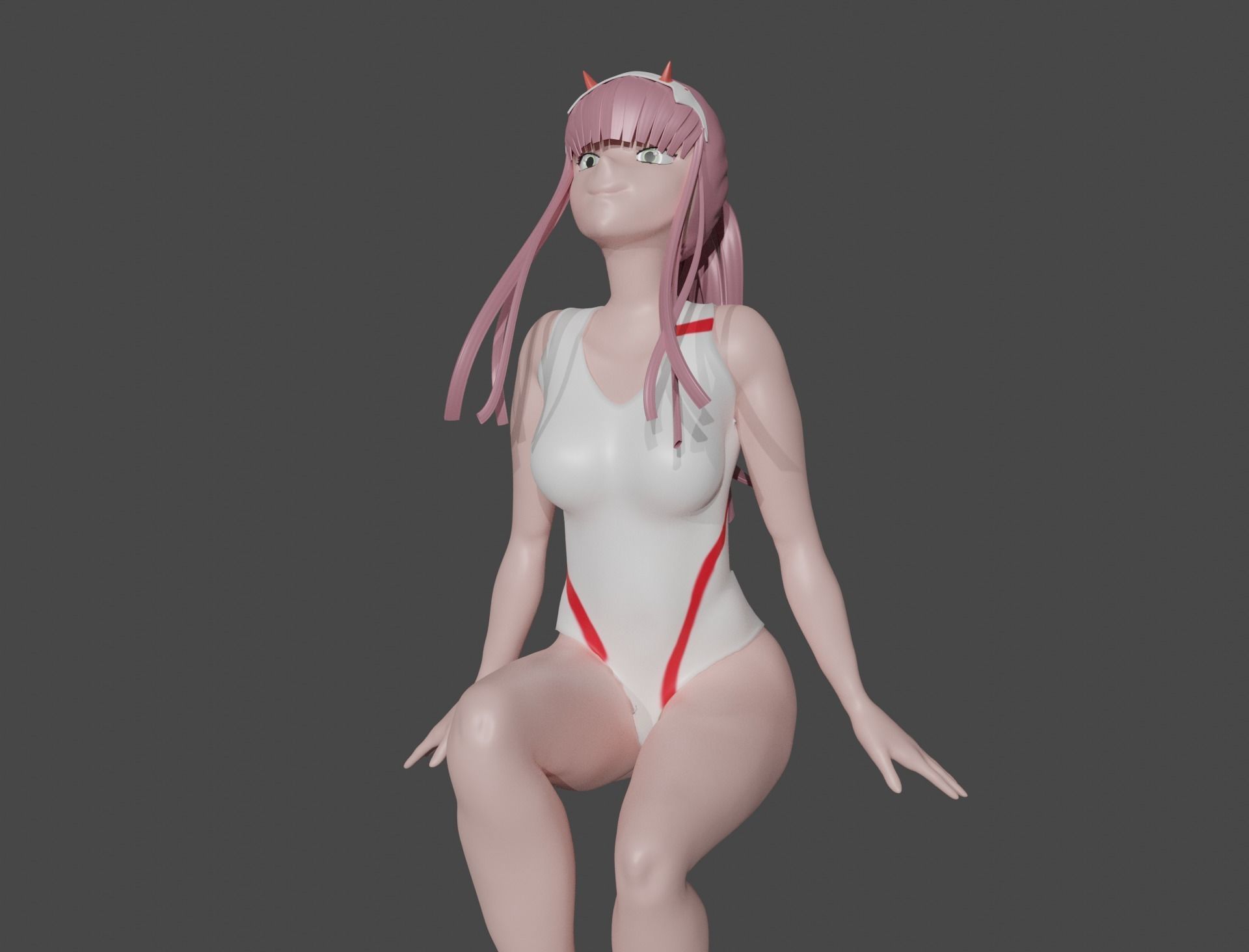 Zero Two 3D Model CUT 3D model 3D printable | CGTrader