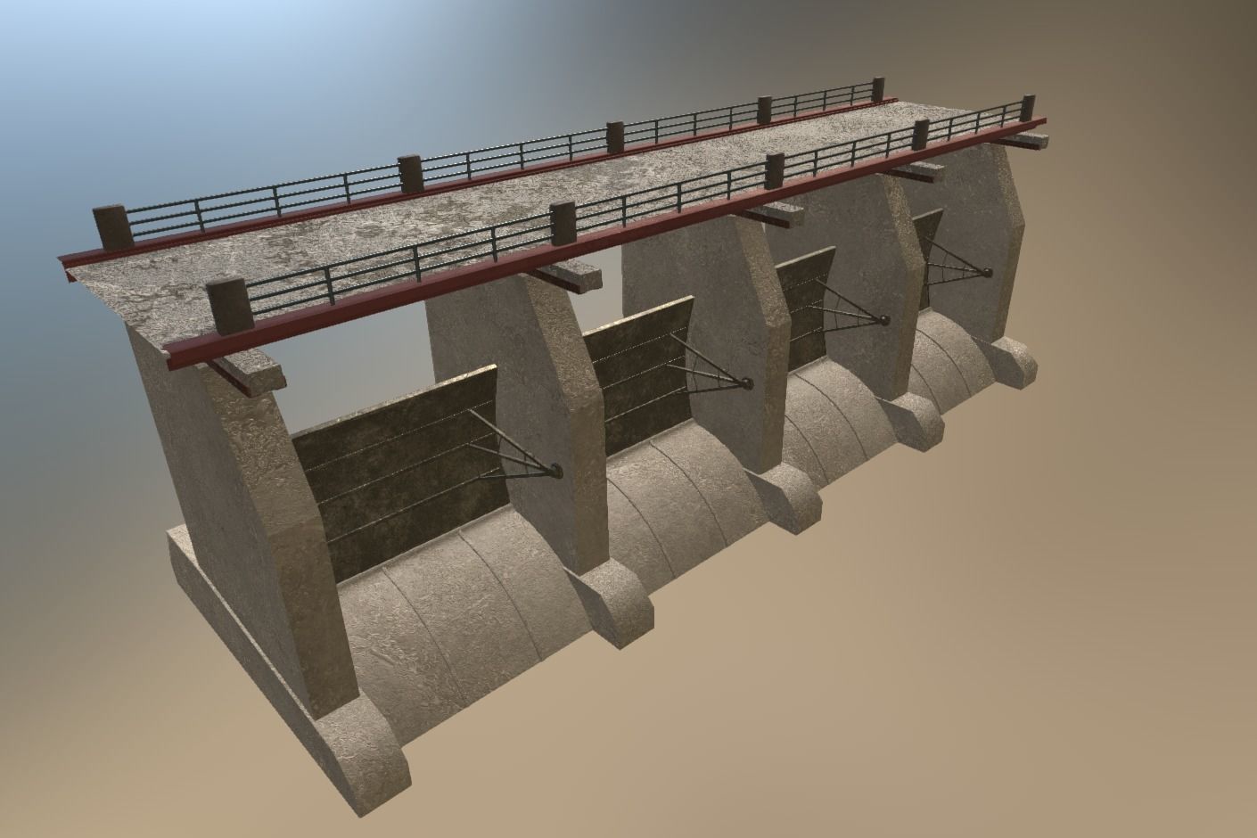 3D model Weir game ready PBR VR / AR / low-poly | CGTrader