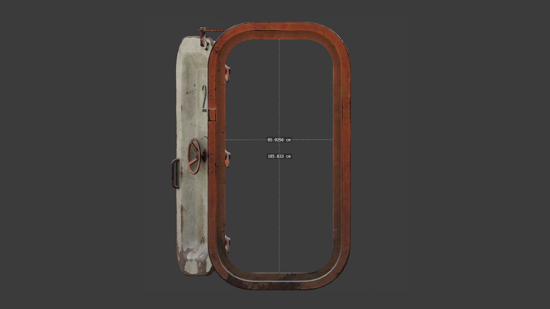 3D model Blast door Game-ready VR / AR / low-poly rigged animated ...