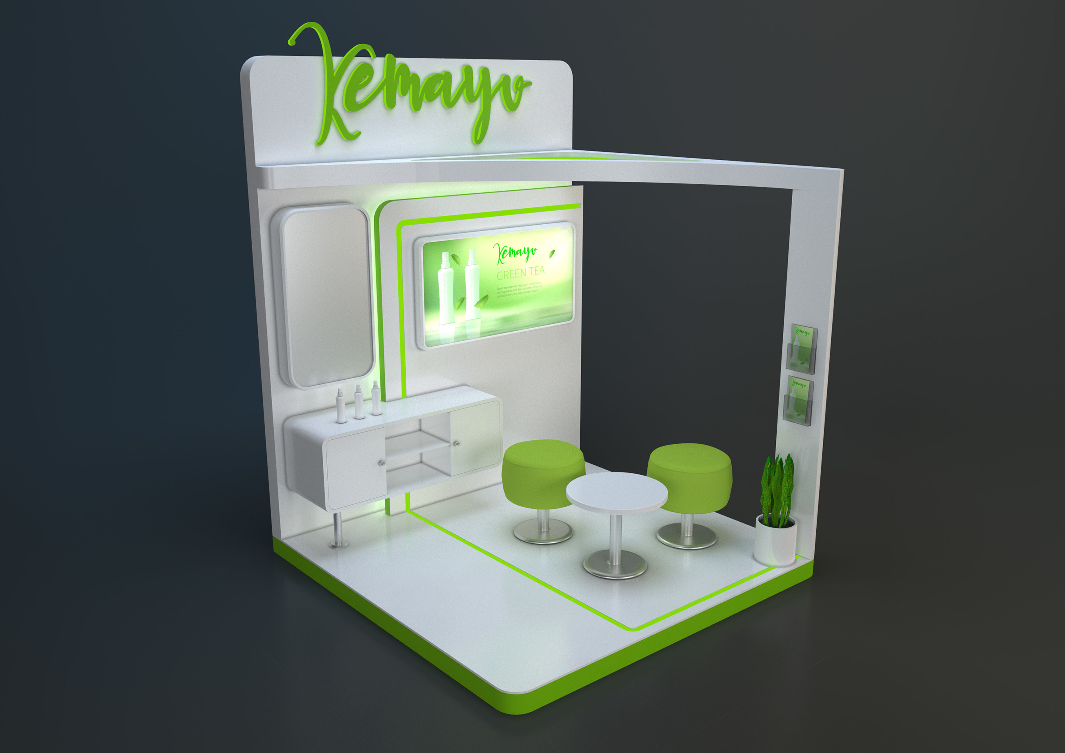 booth design 3D model | CGTrader