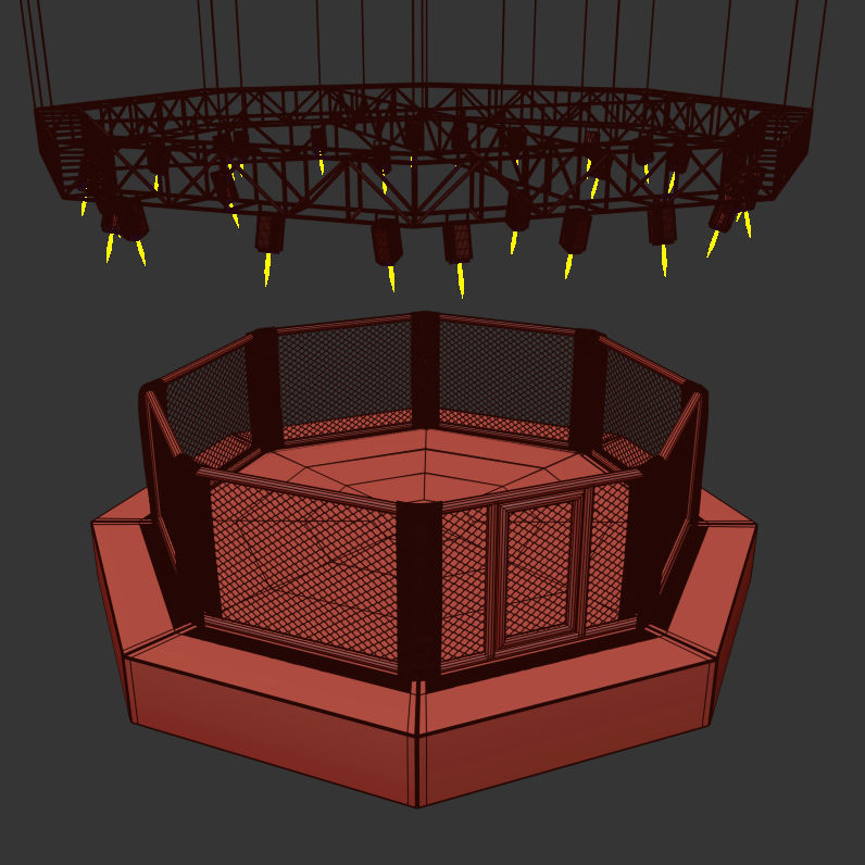 MMA arena octagon 3D model | CGTrader