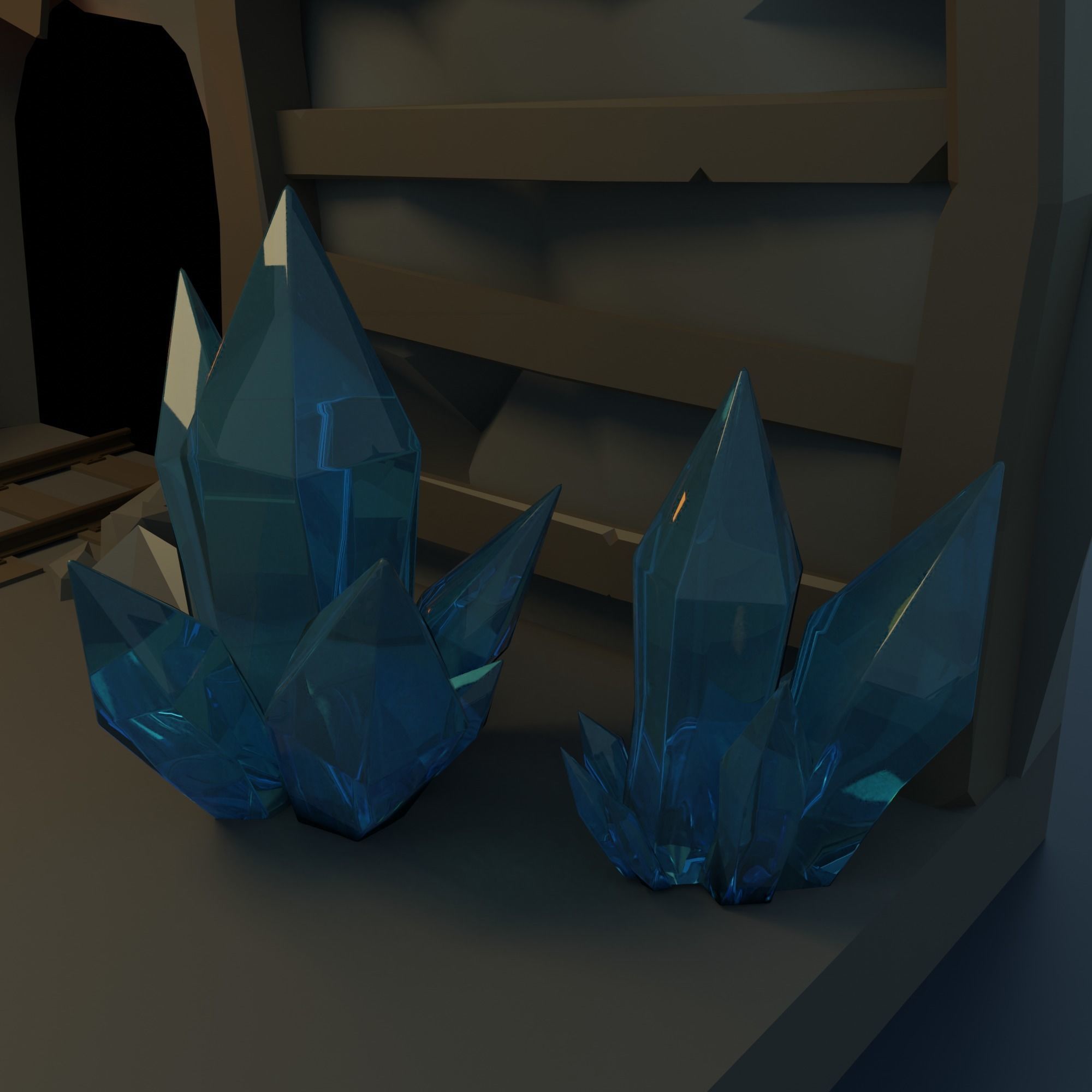 3D model Mining mine with fire in it VR / AR / low-poly | CGTrader