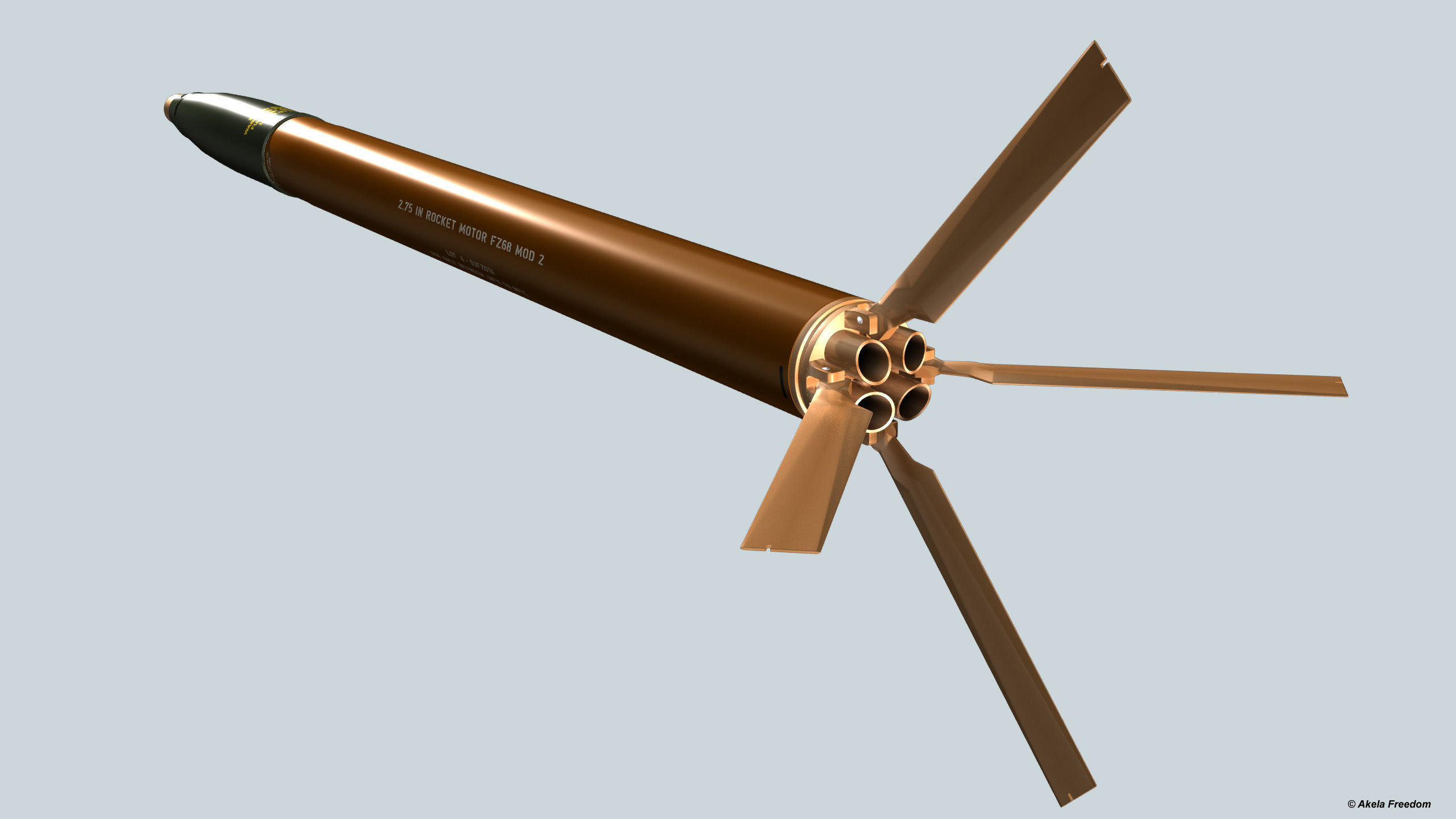 FZ Unguided Rockets 3D model animated | CGTrader