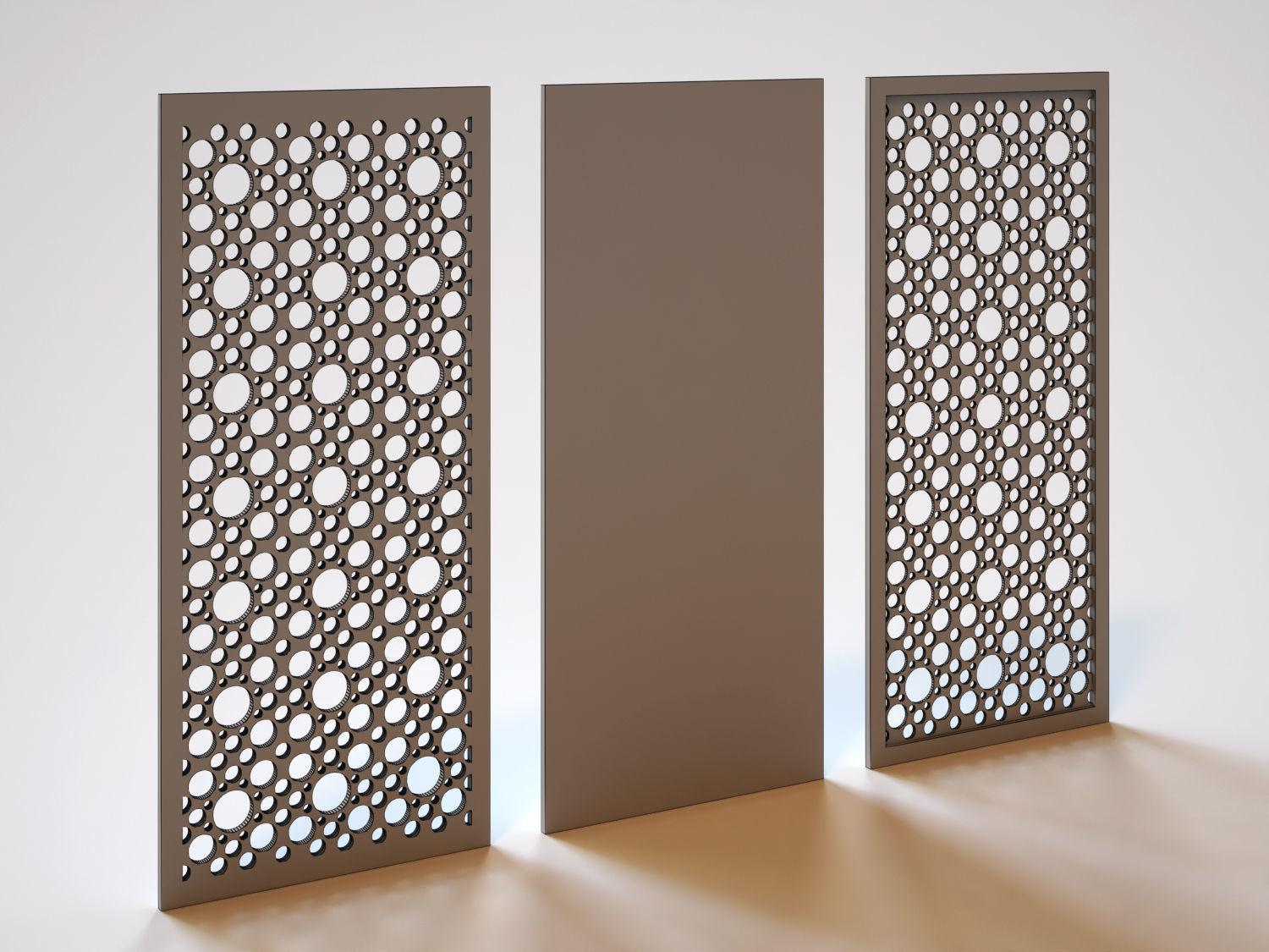 Partition wooden screen with lattice pattern 3D model | CGTrader