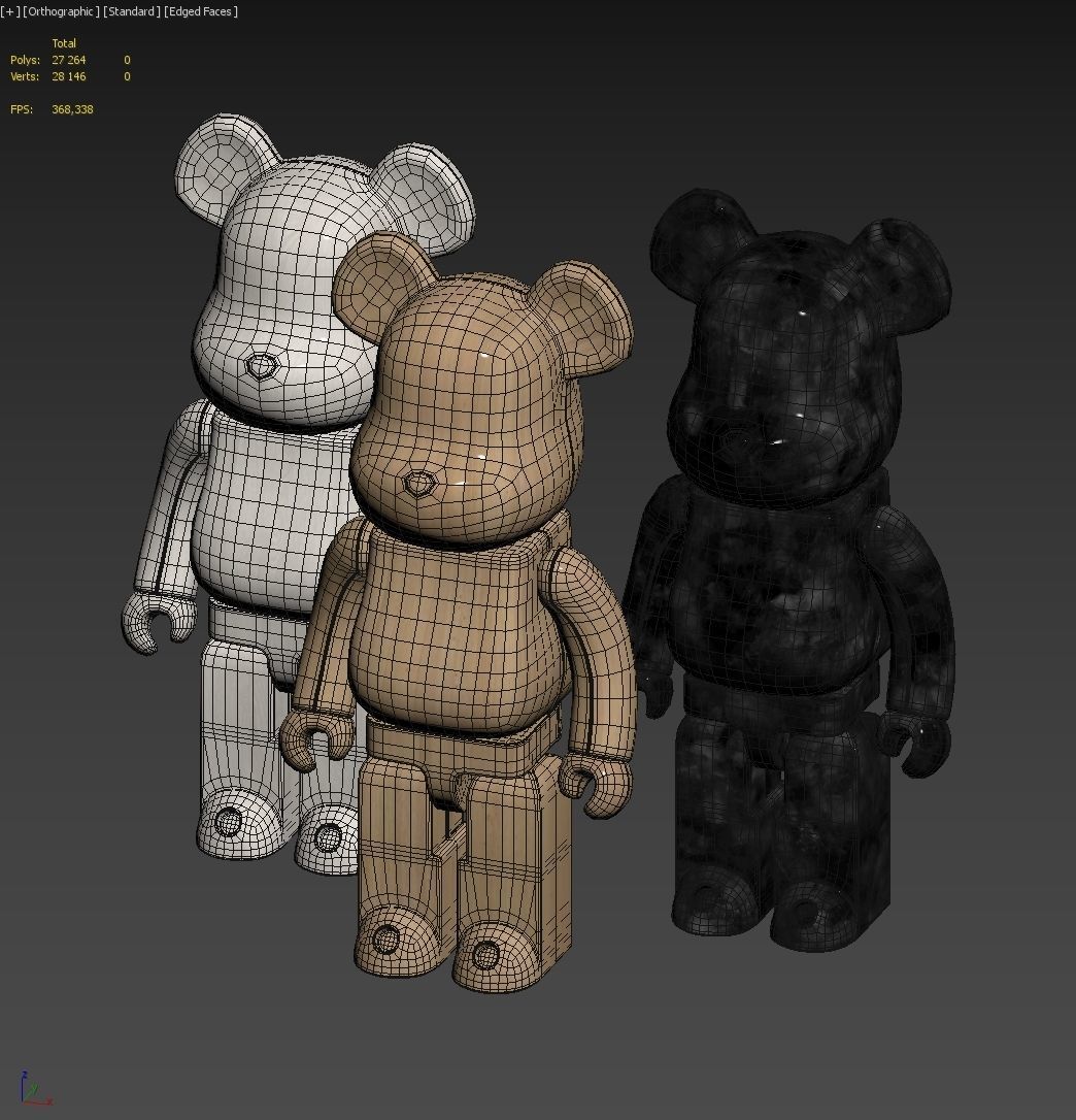 Bearbrick Wood 3D model | CGTrader