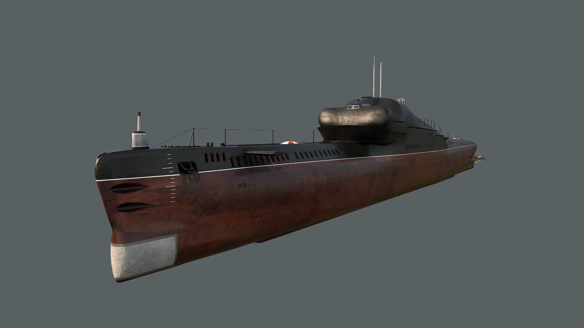 3D model Project 665 Whiskey Long Bin submarine VR / AR / low-poly ...