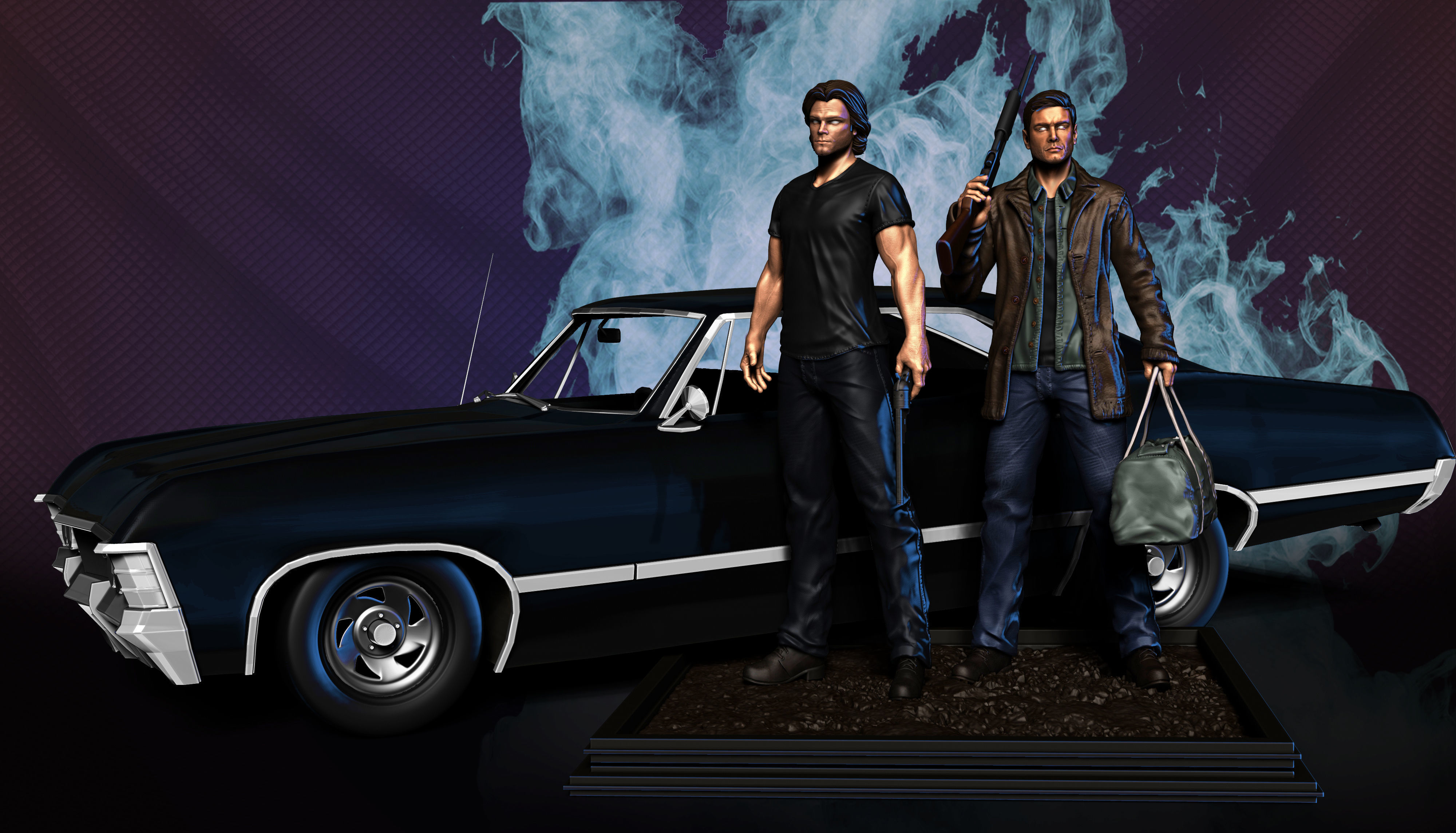 Supernatural - Dean and Sam 3D model 3D printable | CGTrader
