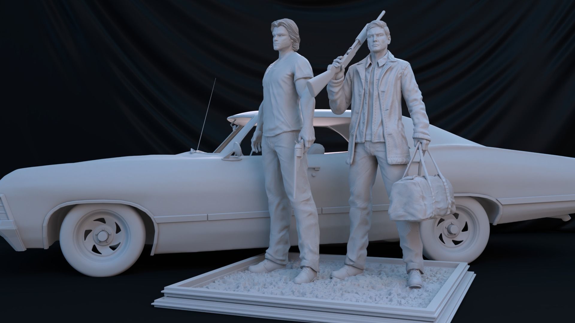 Supernatural - Dean and Sam 3D model 3D printable | CGTrader