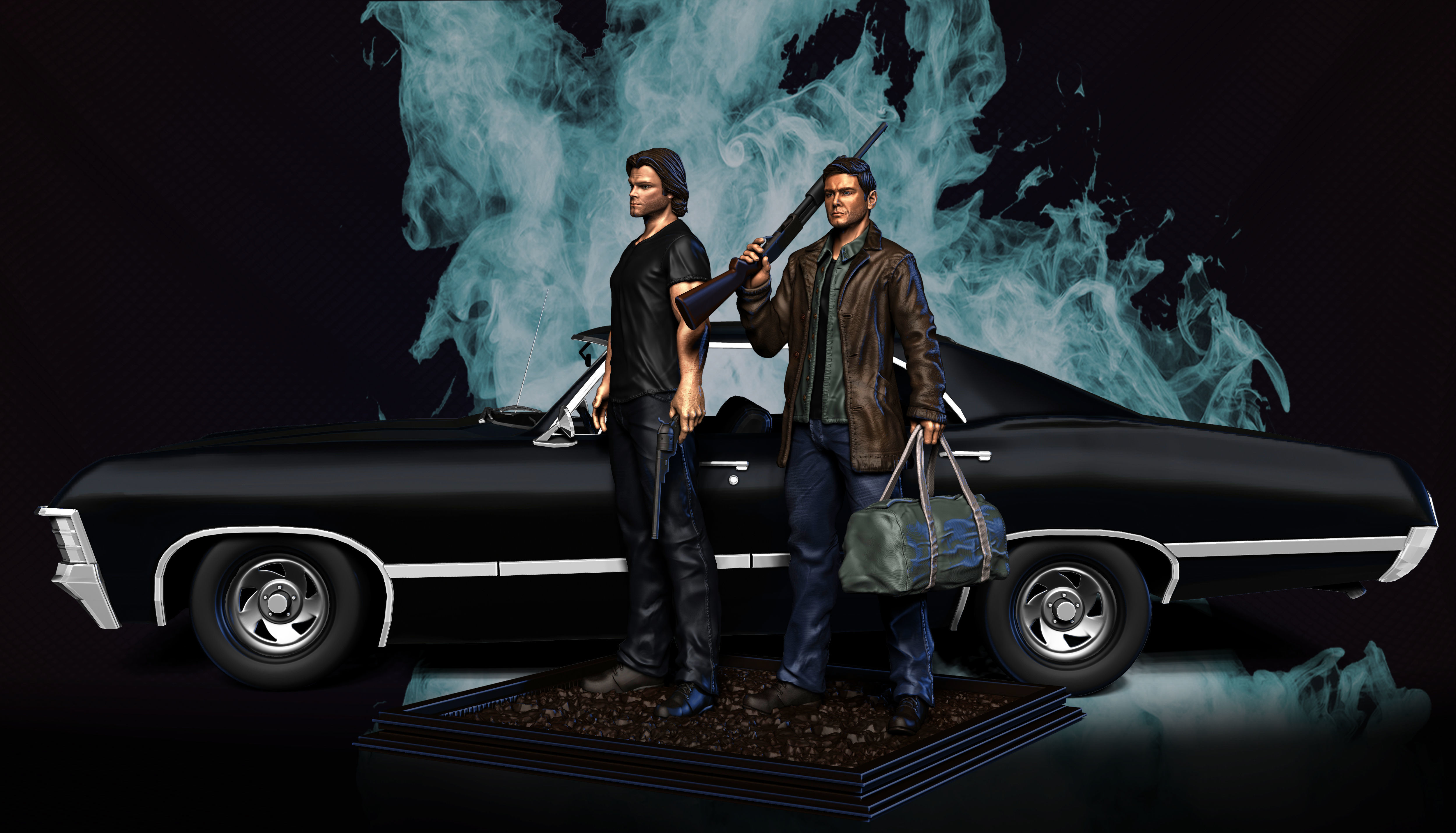 Supernatural - Dean and Sam 3D model 3D printable | CGTrader