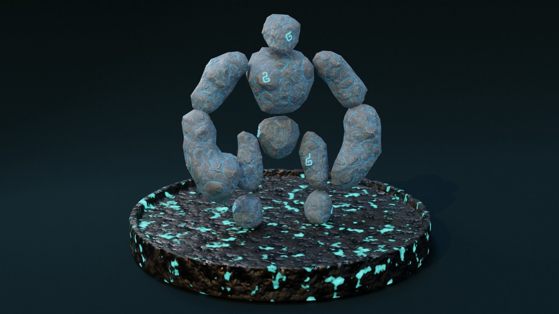3D model Rune Golem VR / AR / low-poly rigged animated | CGTrader
