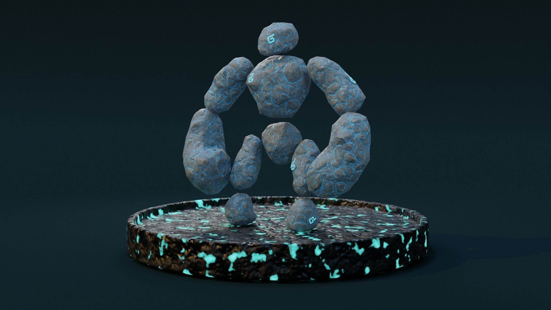 3D model Rune Golem VR / AR / low-poly rigged animated | CGTrader