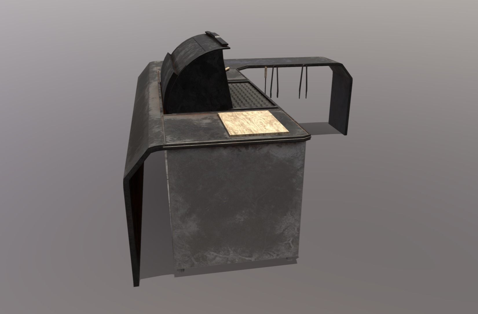 3D model Scifi Barbecue Grill VR / AR / low-poly | CGTrader