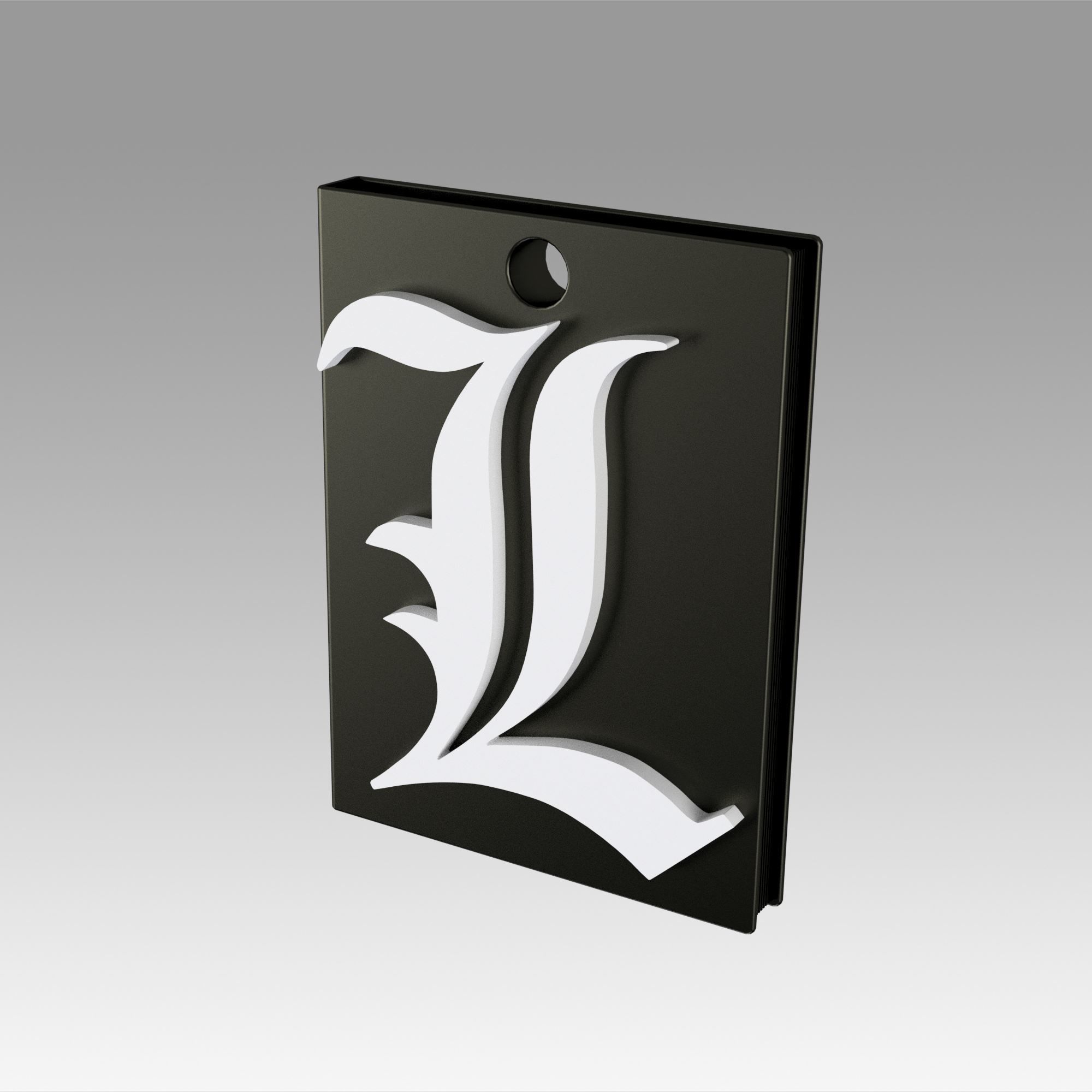 Death note logo pendant suspension Neck props 3D model 3D printable ...