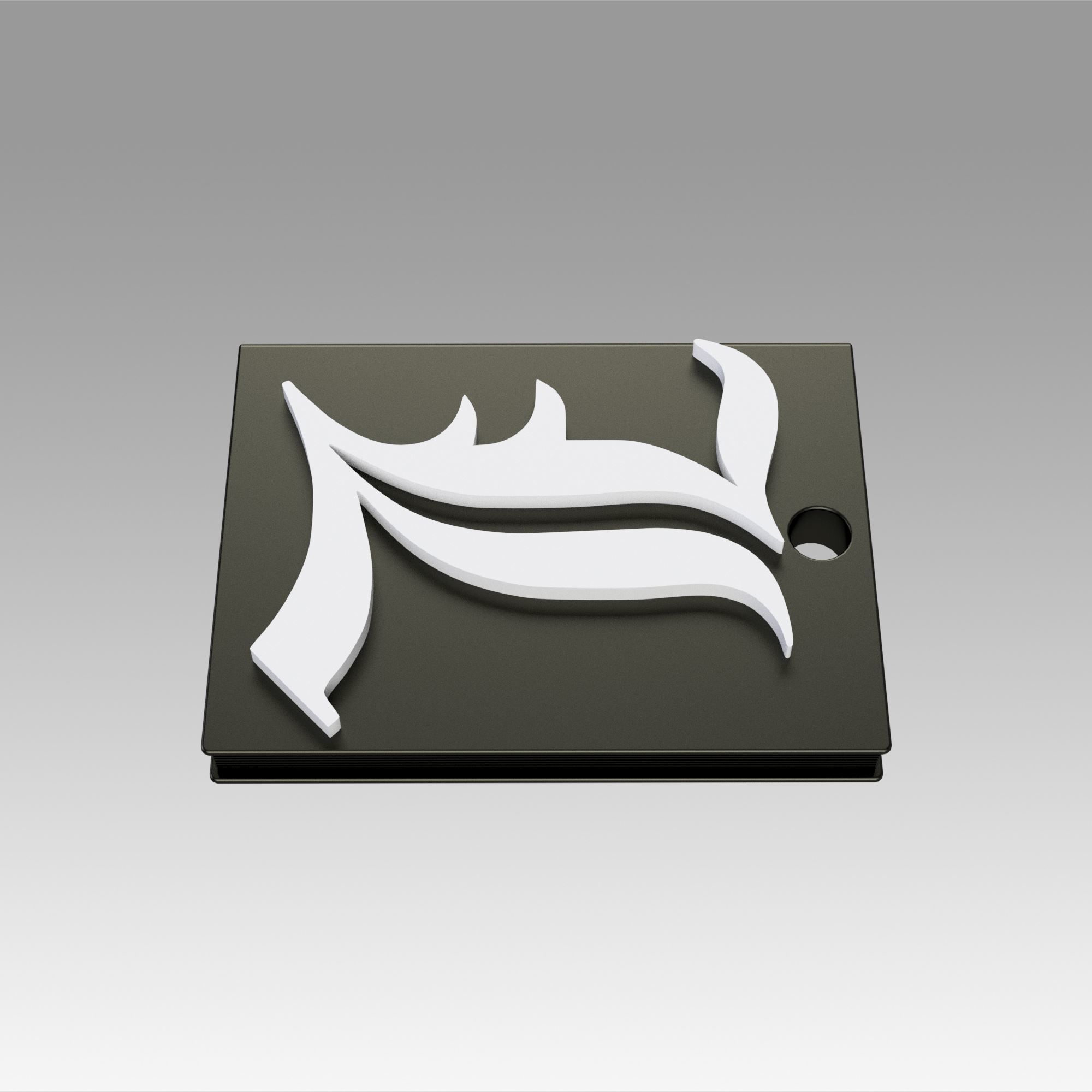 Death note logo pendant suspension Neck props 3D model 3D printable ...