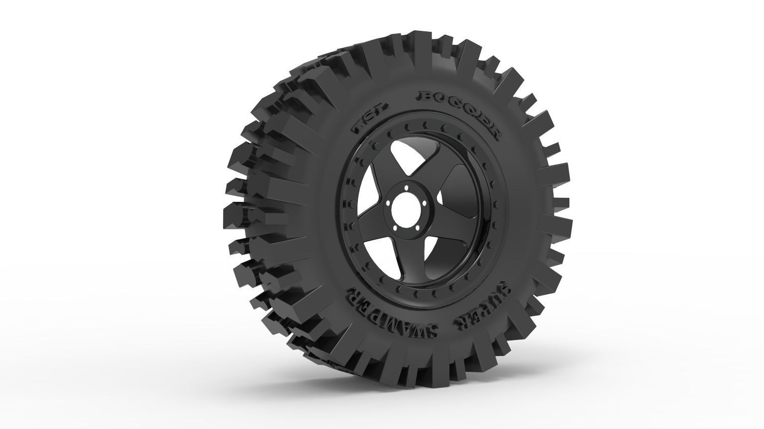Super Swamper TSL Bogger Scale Tire 3D model 3D printable | CGTrader