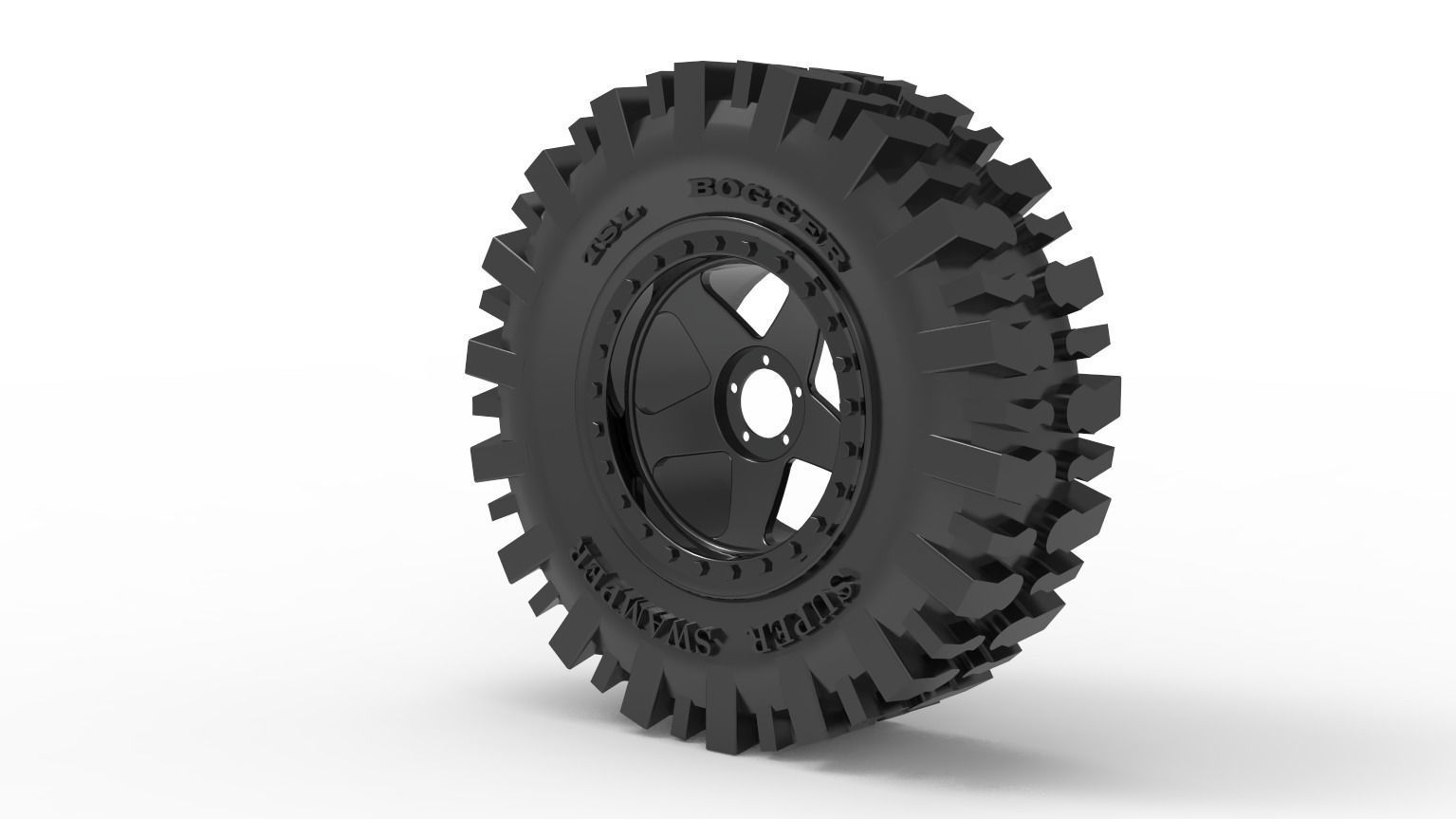 Super Swamper TSL Bogger Scale Tire 3D model 3D printable | CGTrader