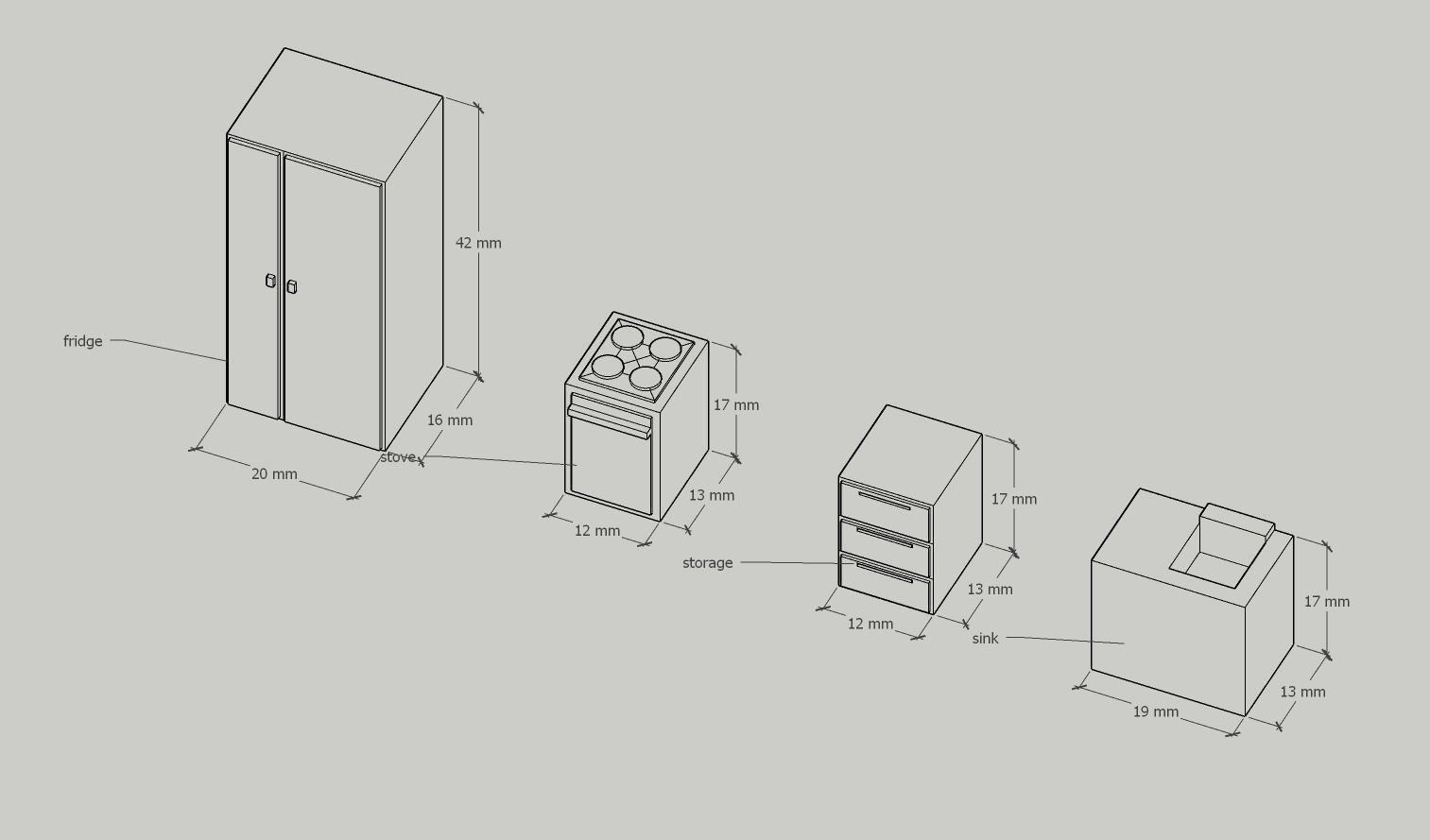 1 100 AND 1 50 SCALE ARCHITECTURE FURNITURE 3D model 3D printable ...