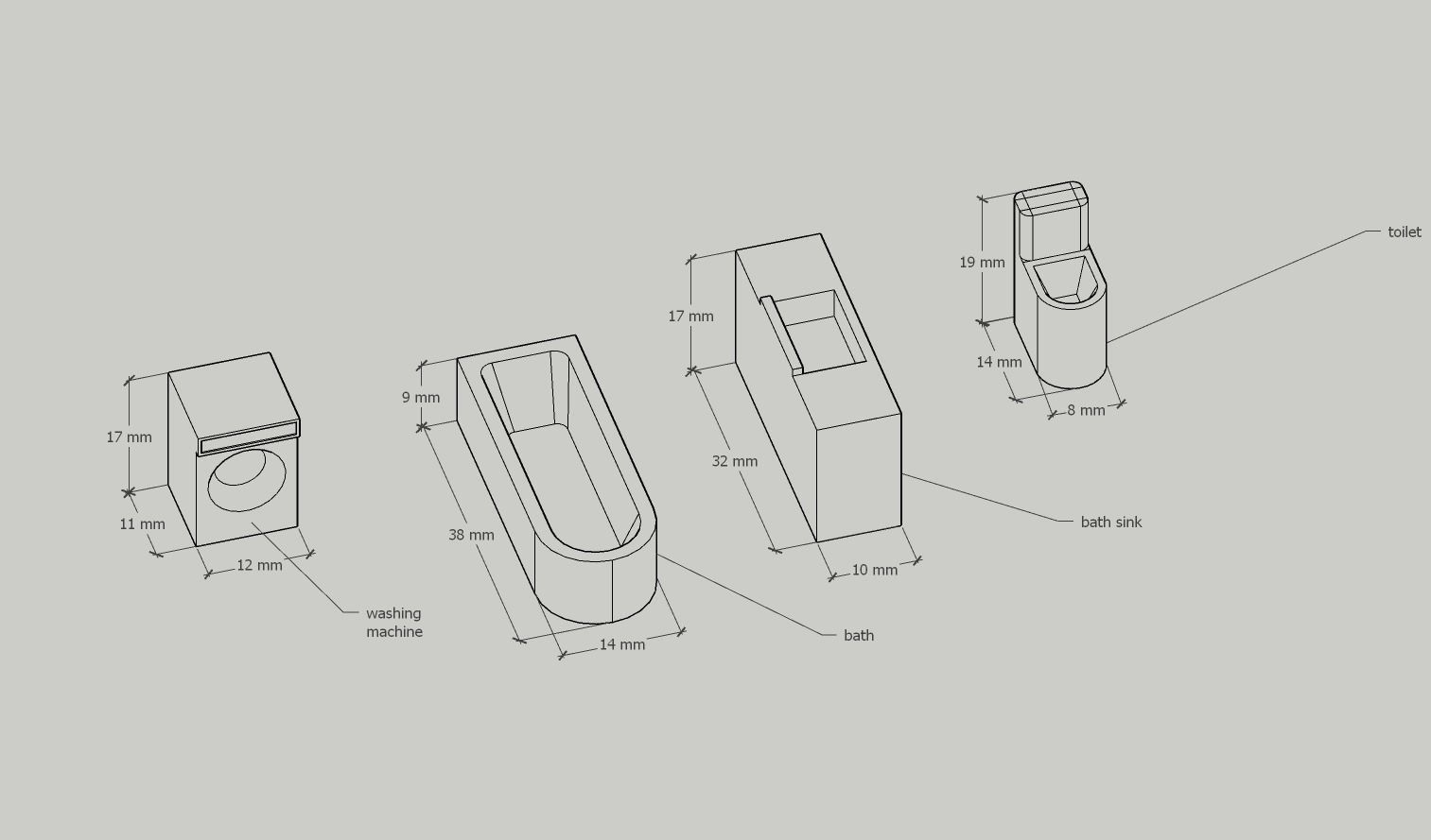 1 100 AND 1 50 SCALE ARCHITECTURE FURNITURE 3D model 3D printable ...