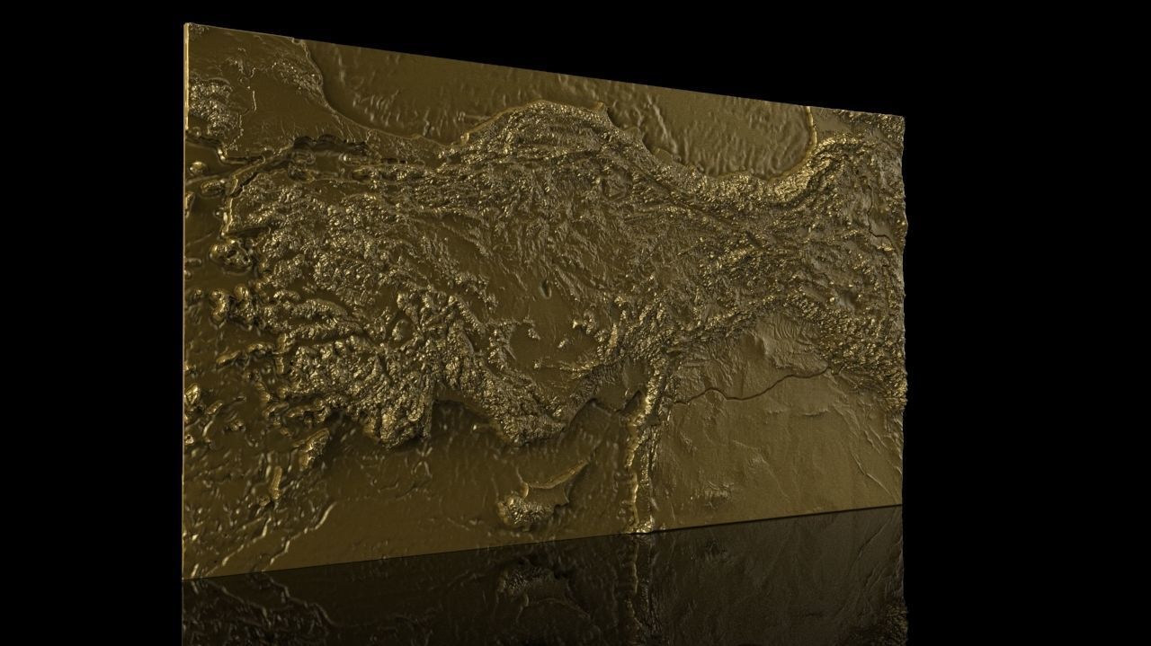 Turkey relief map stl model for cnc and 3d printer 3D model 3D ...