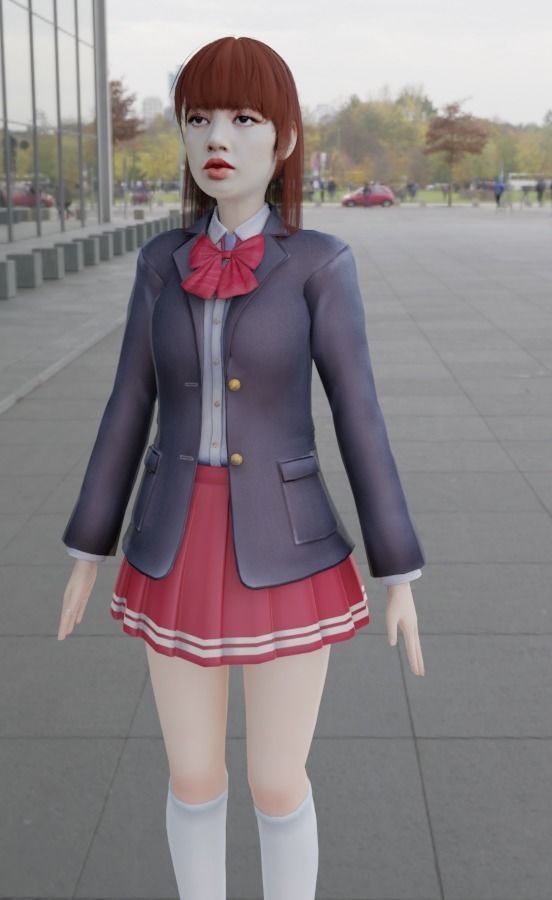 Blackpink Lisa 3D model rigged | CGTrader