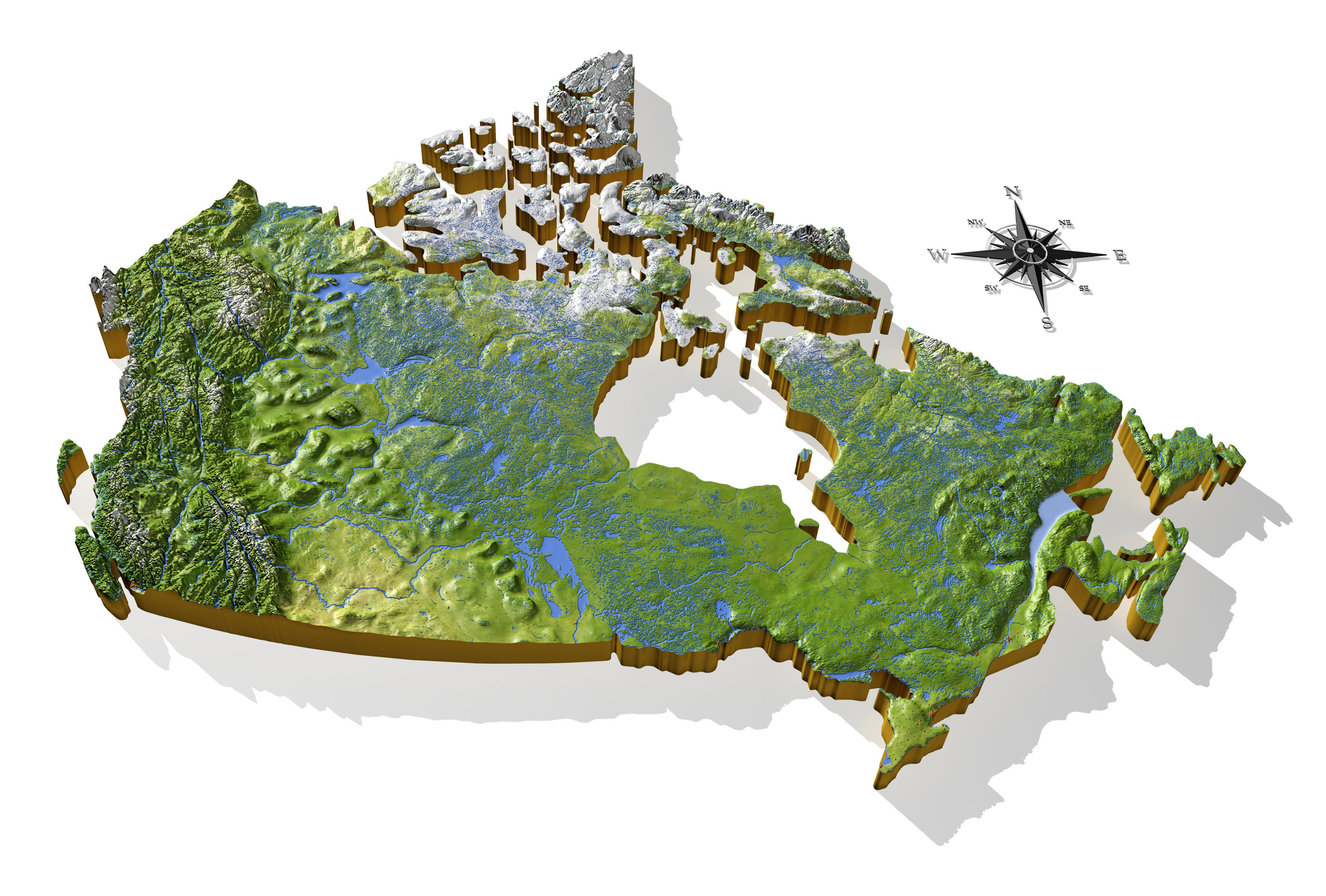 Canada High resolution 3D relief maps 3D model | CGTrader