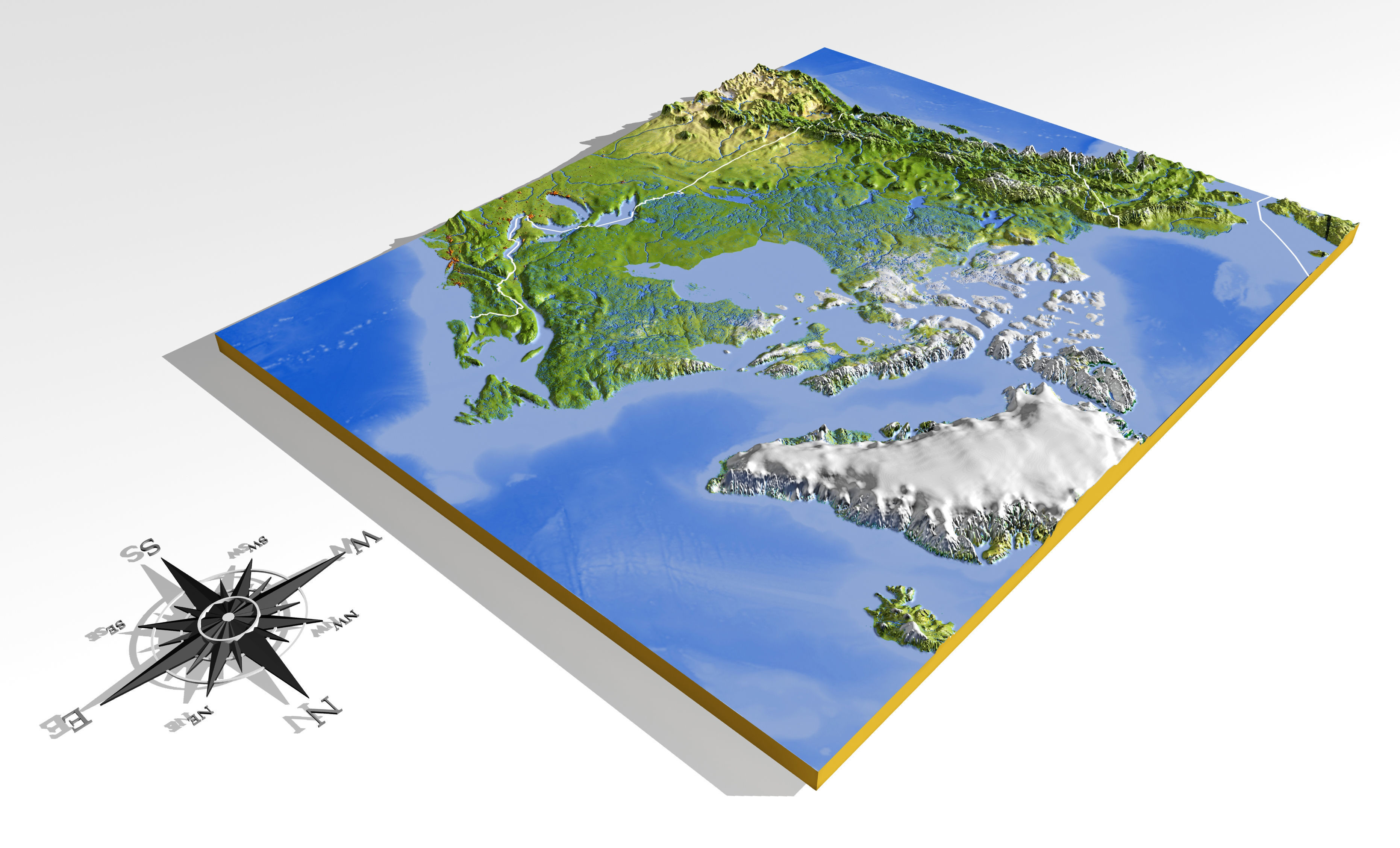 Canada High resolution 3D relief maps 3D model | CGTrader