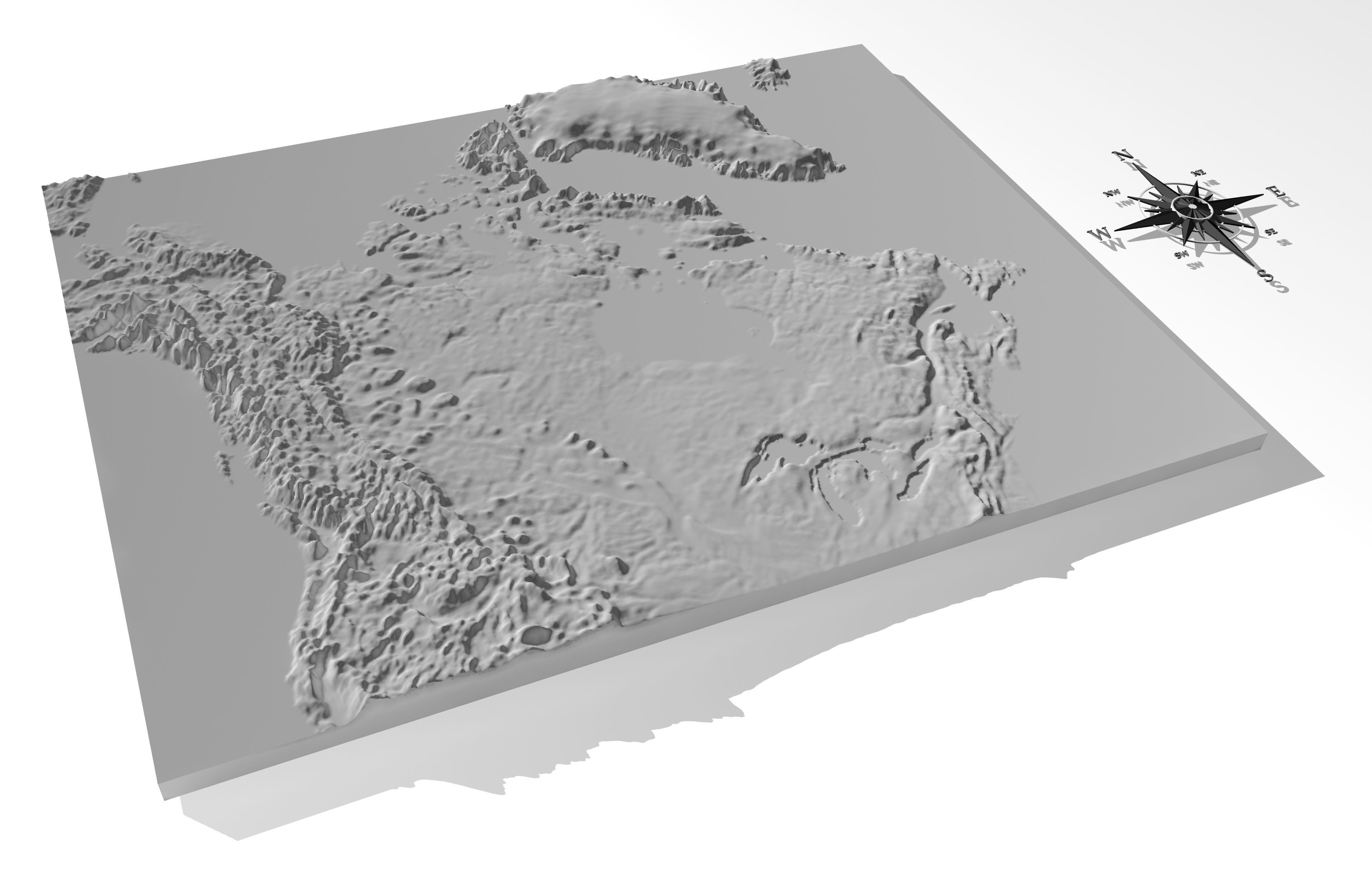 Canada High resolution 3D relief maps 3D model | CGTrader