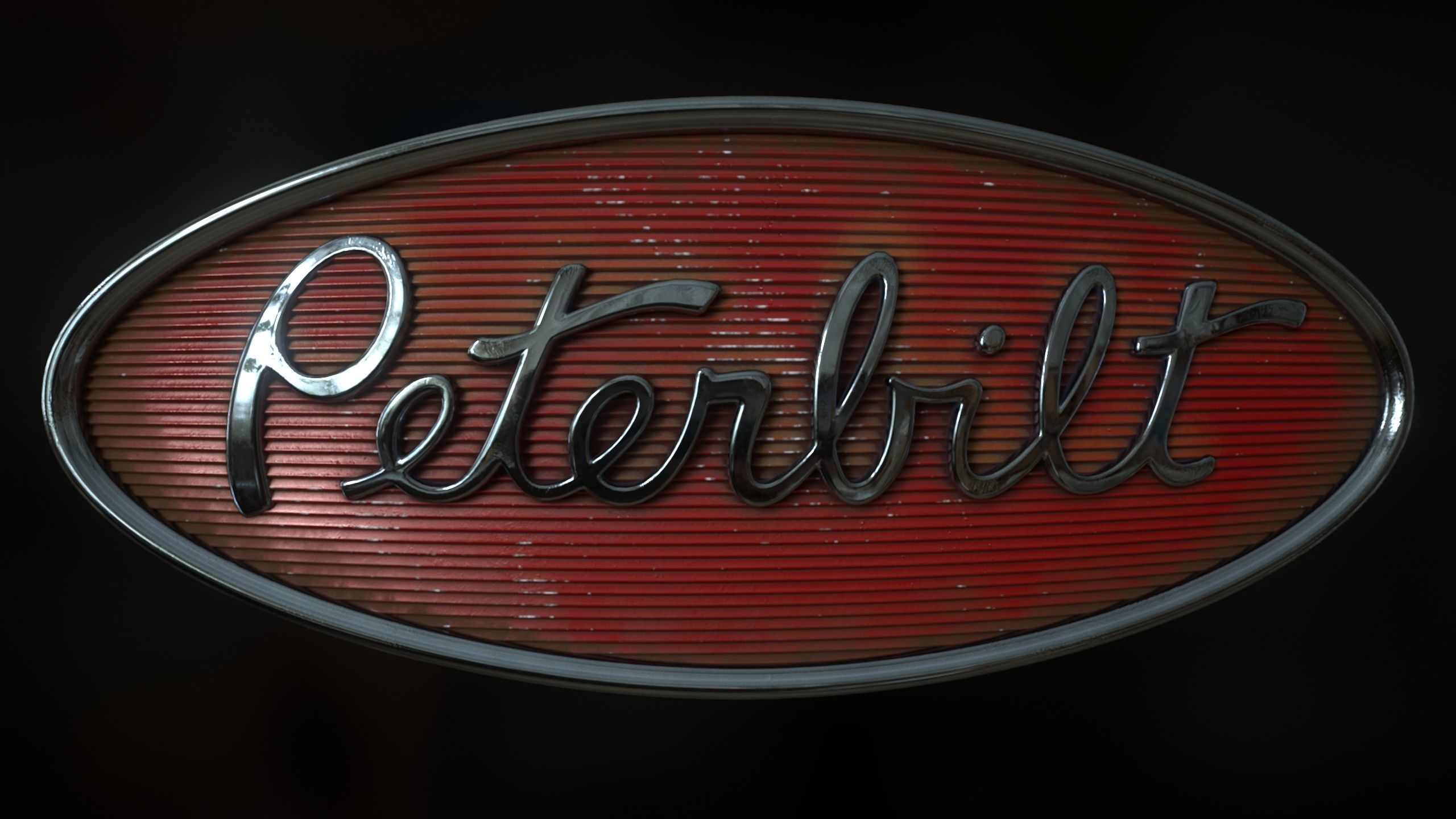 Peterbilt Logo Aged 3D model | CGTrader