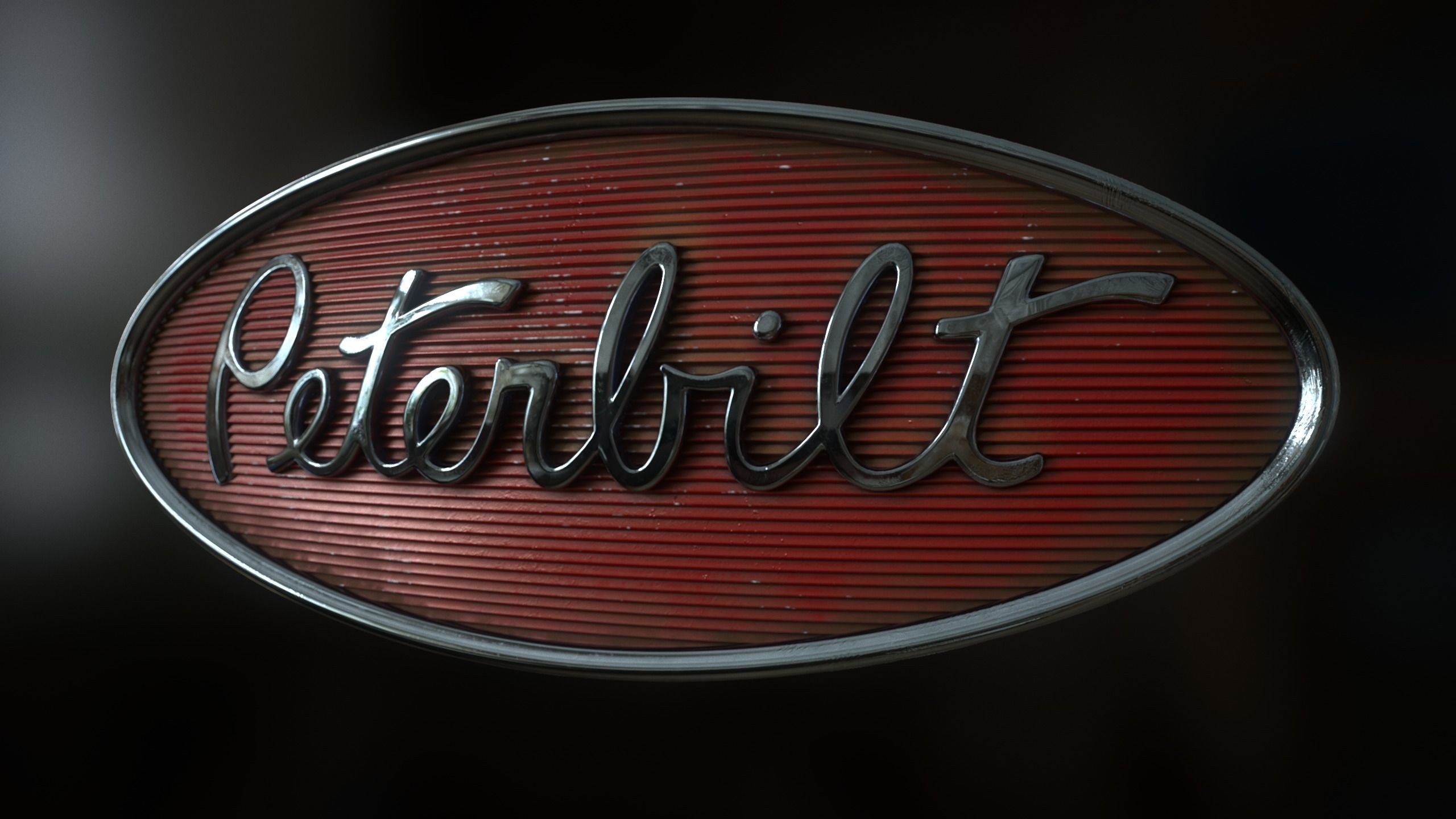 Peterbilt Logo Aged 3D model | CGTrader