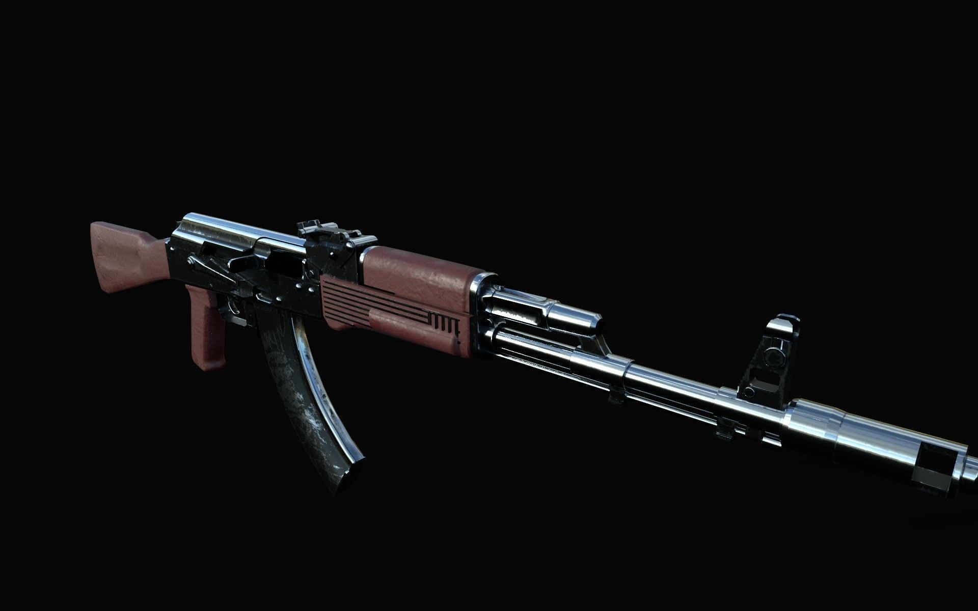 3D model AKM-103 ak - rifle VR / AR / low-poly | CGTrader