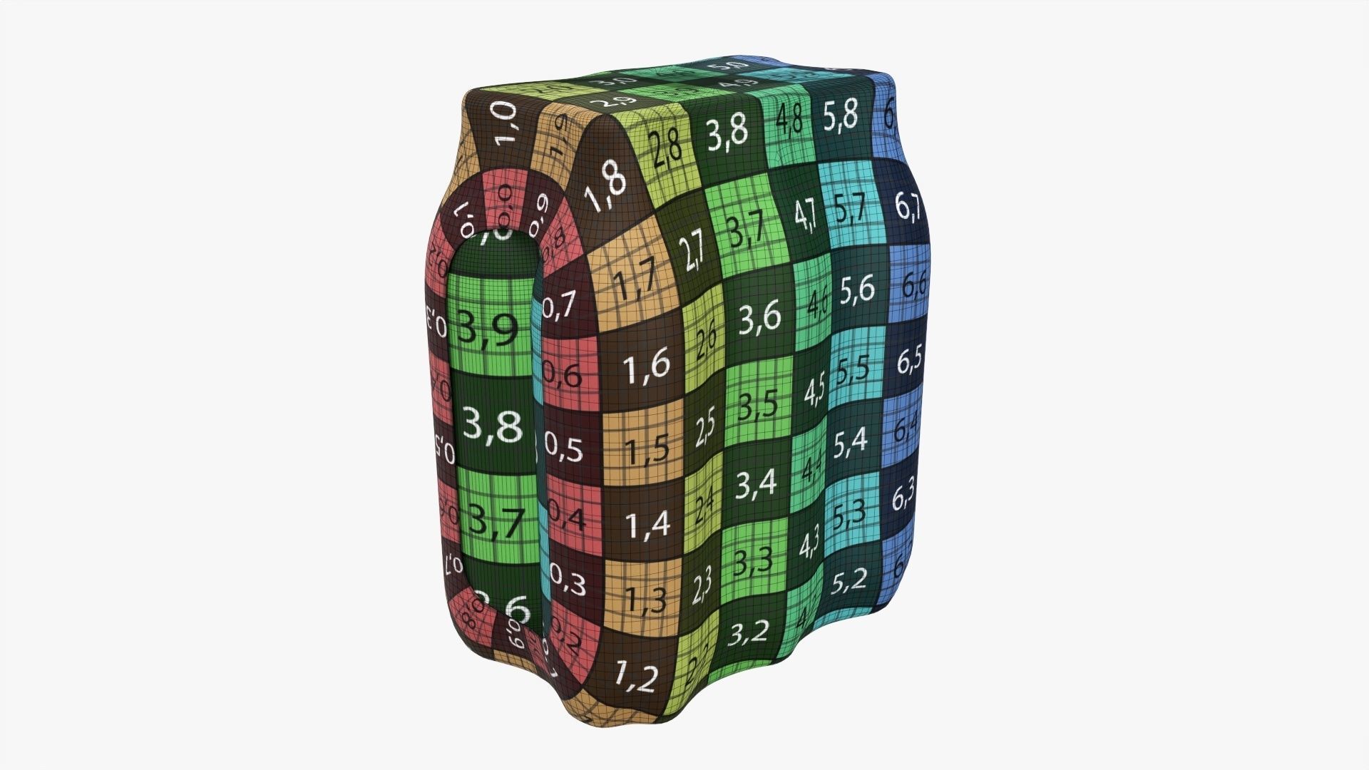 Wrapped water bottle six-pack 3D model | CGTrader