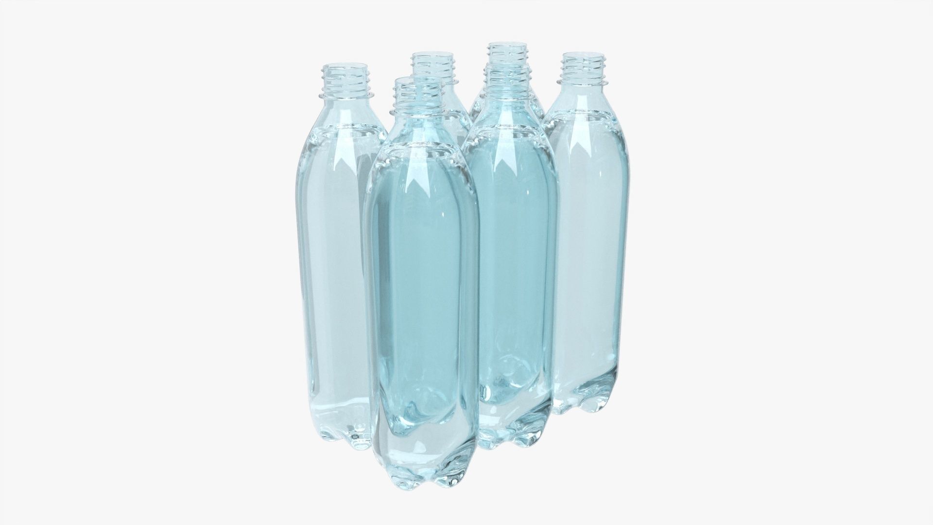 Wrapped water bottle six-pack 3D model | CGTrader