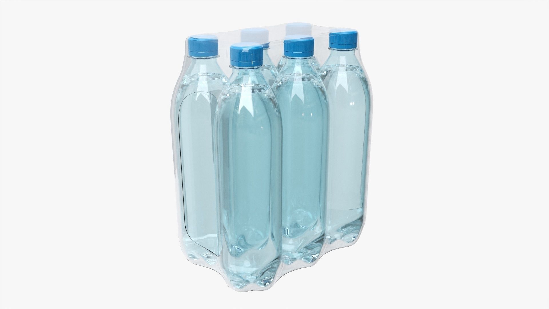 Wrapped water bottle six-pack 3D model | CGTrader
