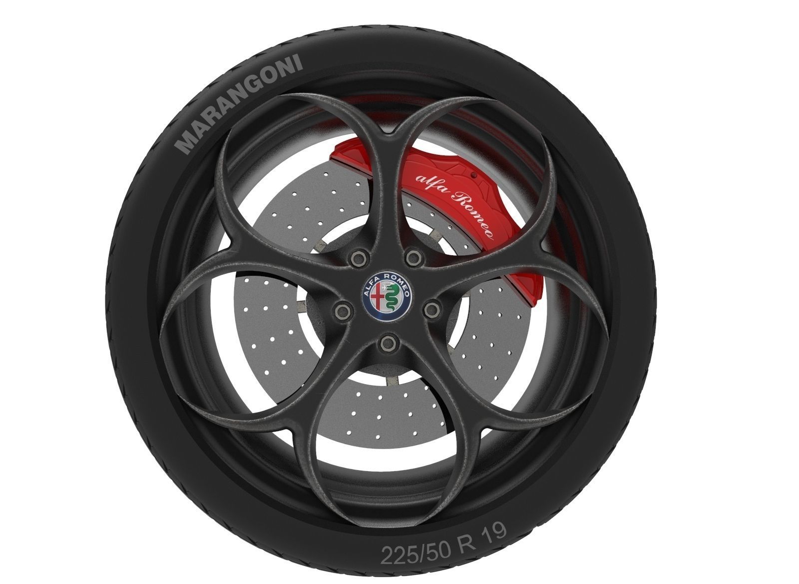 alfa romeo rims 3D model | CGTrader