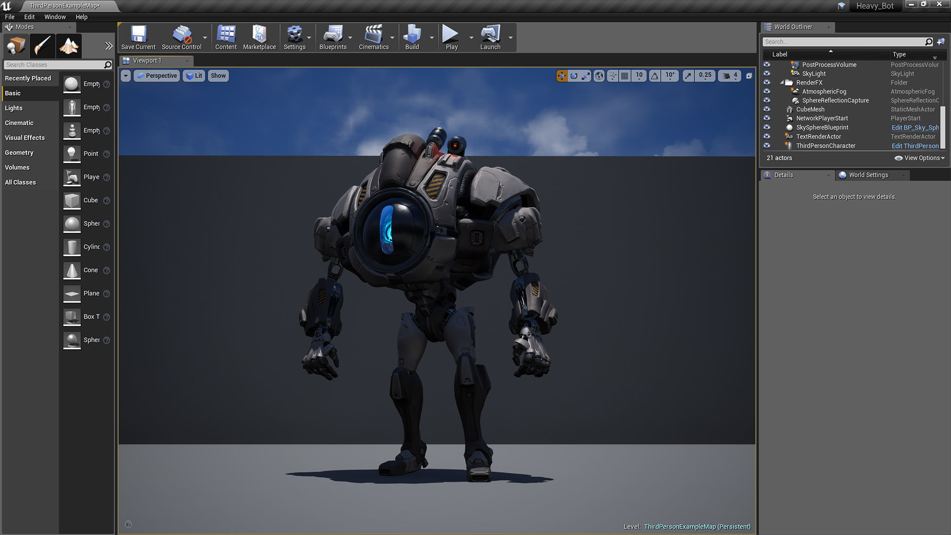 3D model Heavy Bot for Unreal Engine 4 VR / AR / low-poly rigged | CGTrader