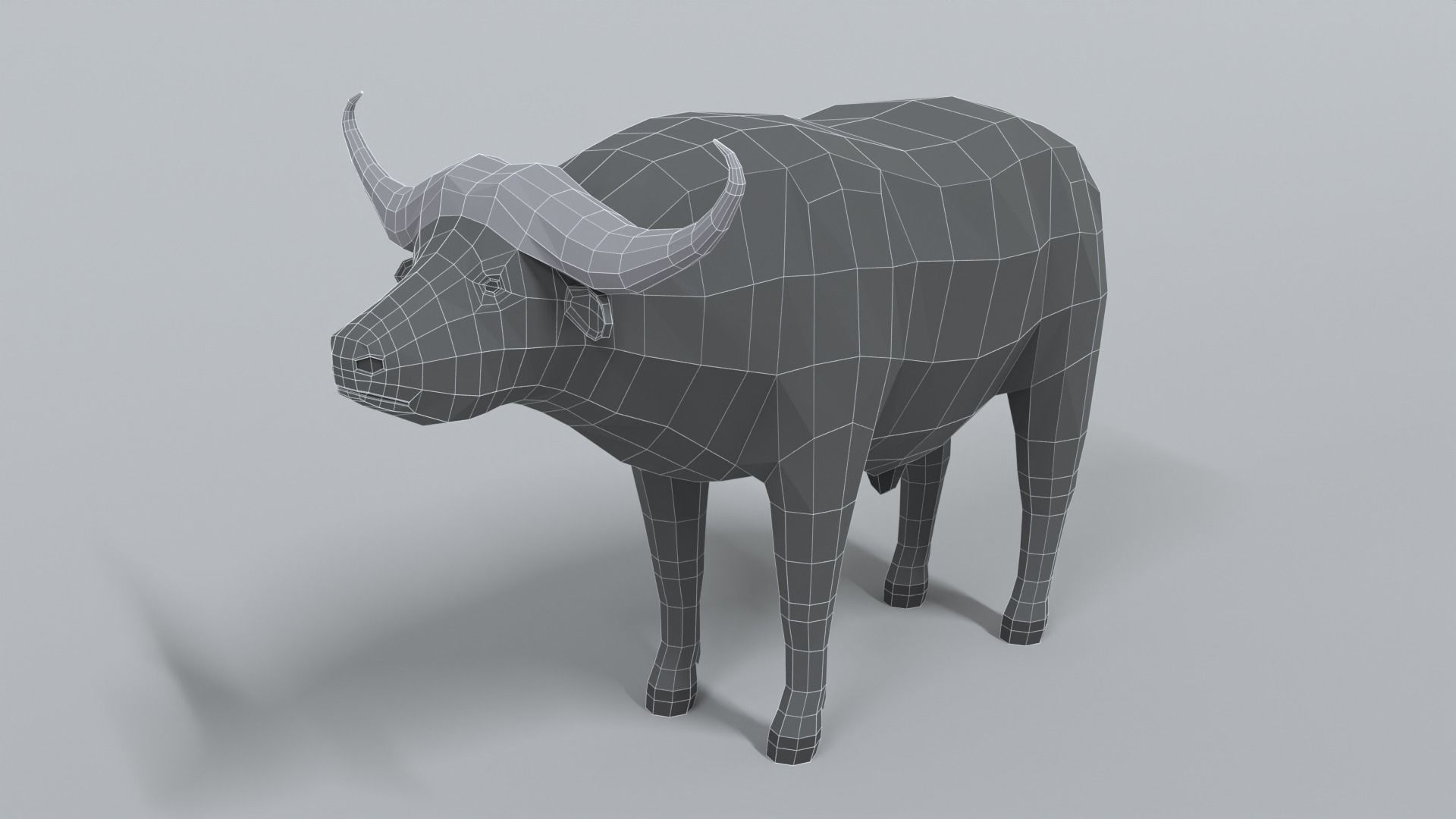 3D model Low Poly Cartoon African Buffalo VR / AR / low-poly | CGTrader