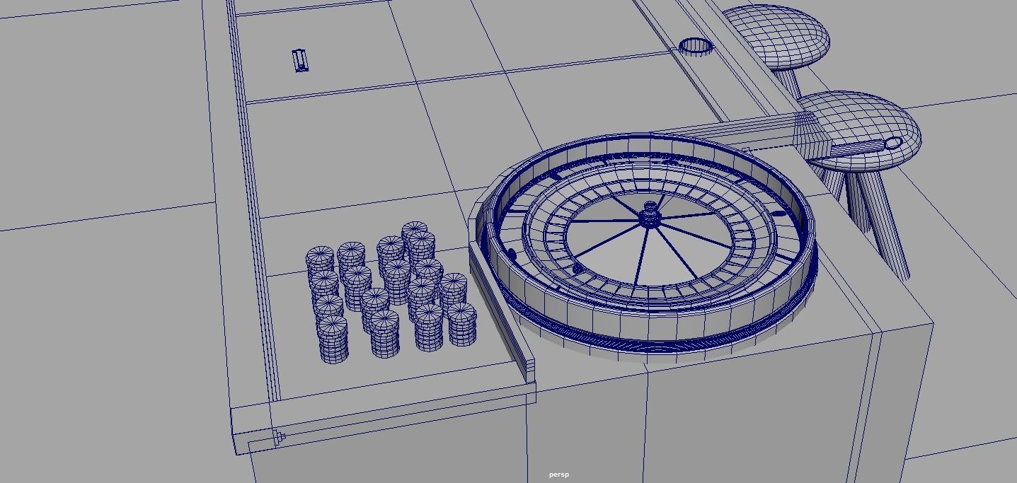 Miniature Roulette Table For Casino Interior 3D model | CGTrader