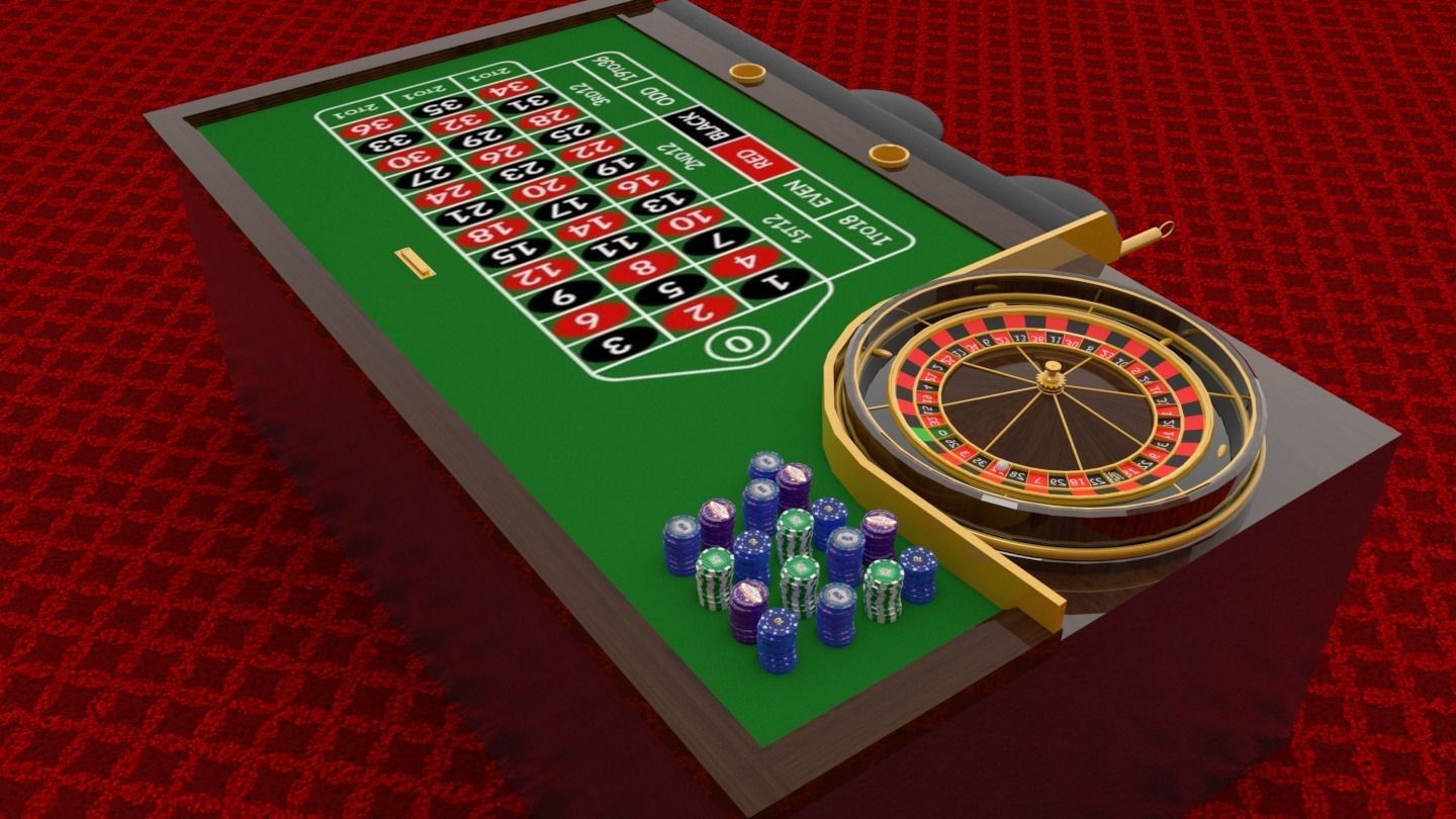 Miniature Roulette Table For Casino Interior 3D model | CGTrader