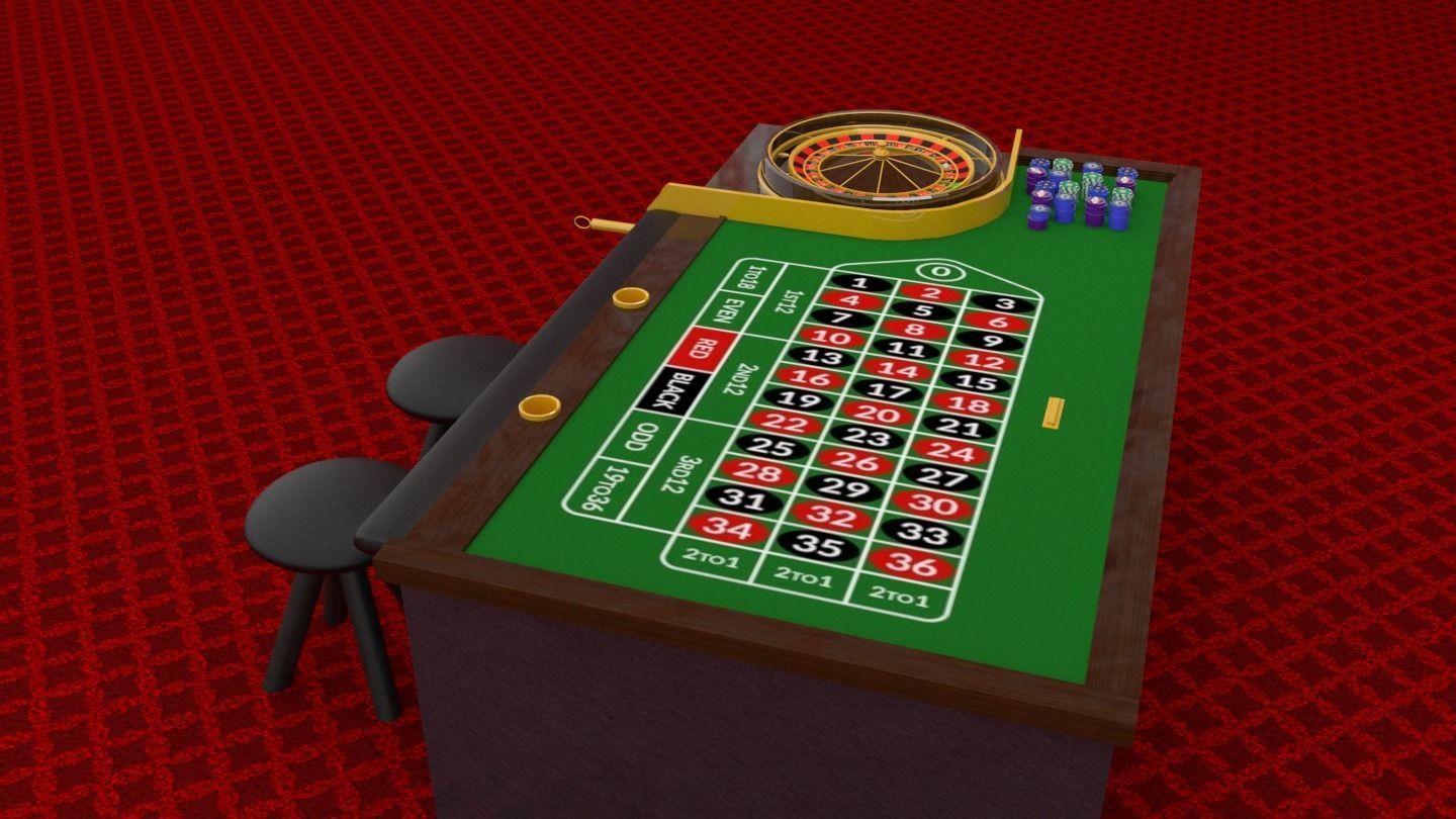 Miniature Roulette Table For Casino Interior 3D model | CGTrader