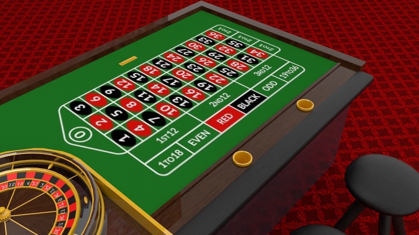 Miniature Roulette Table For Casino Interior 3D model | CGTrader