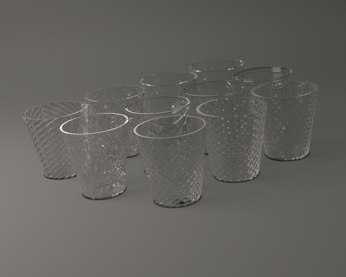 GLASSWARE---Water Glasses 3D Model Collection | CGTrader