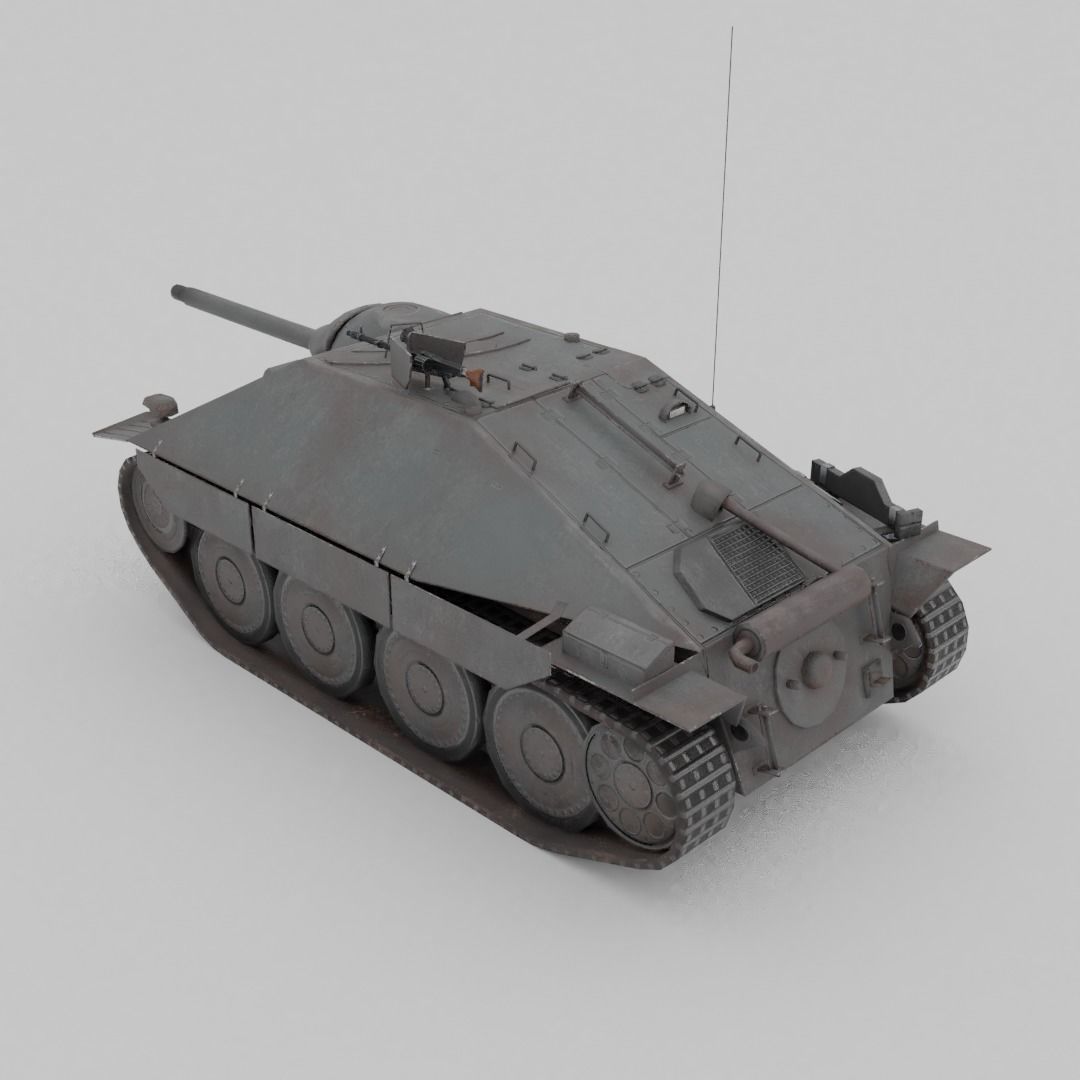 3D model Jagdpanzer 38 Hetzer Light Tank Destroyer VR / AR / low-poly | CGTrader