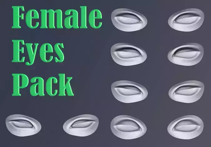 Female Eyes Pack 3D model | CGTrader