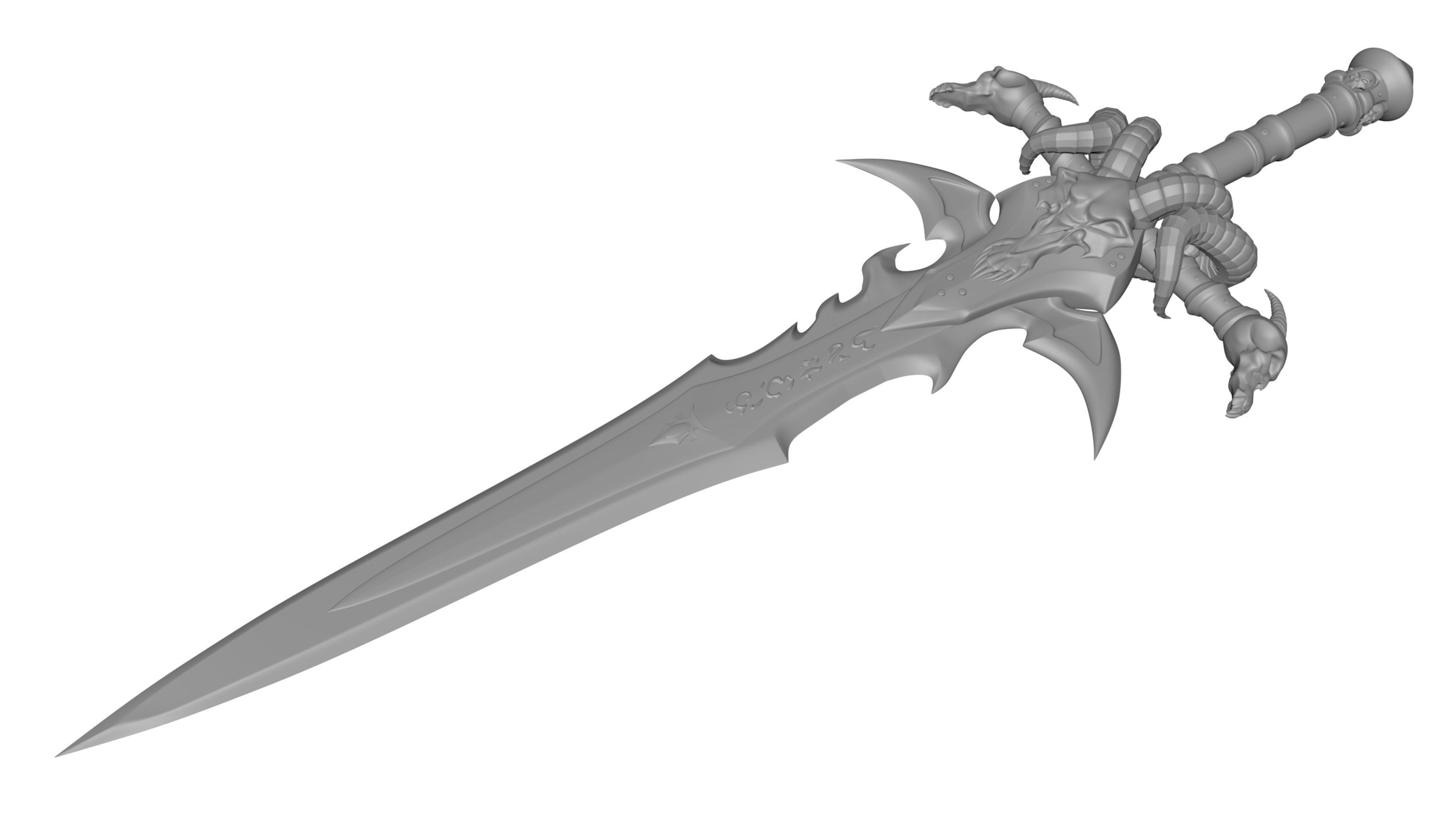 Frostmorn sword 3D print model 3D model 3D printable | CGTrader