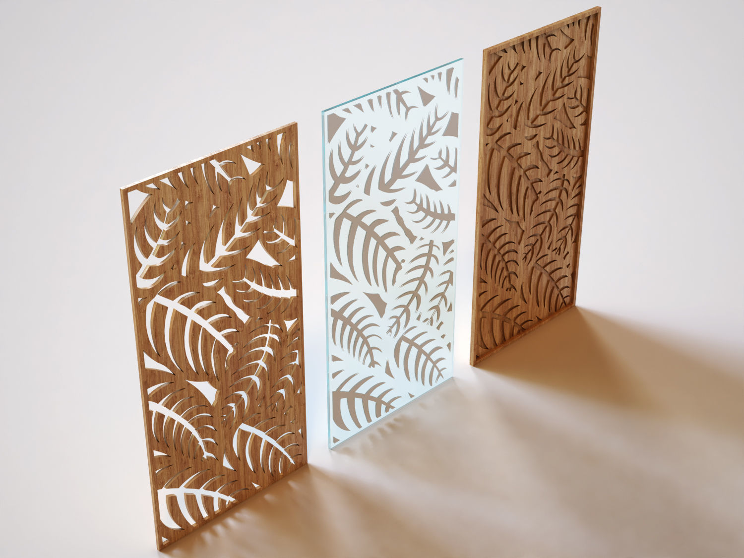 Partition laser cut wood panels 3D model | CGTrader