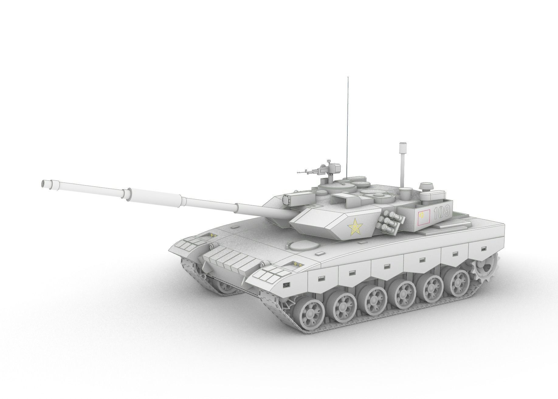 ZTZ-96 Battle Tank 3D model | CGTrader