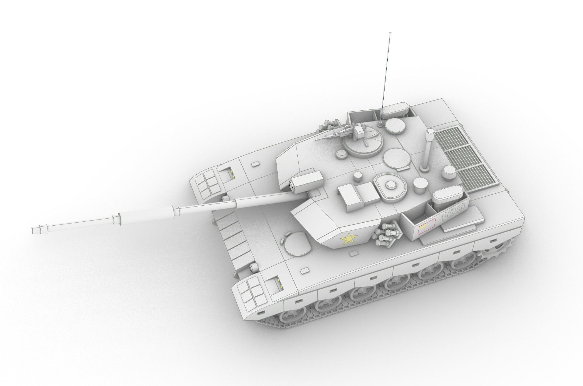 ZTZ-96 Battle Tank 3D model | CGTrader