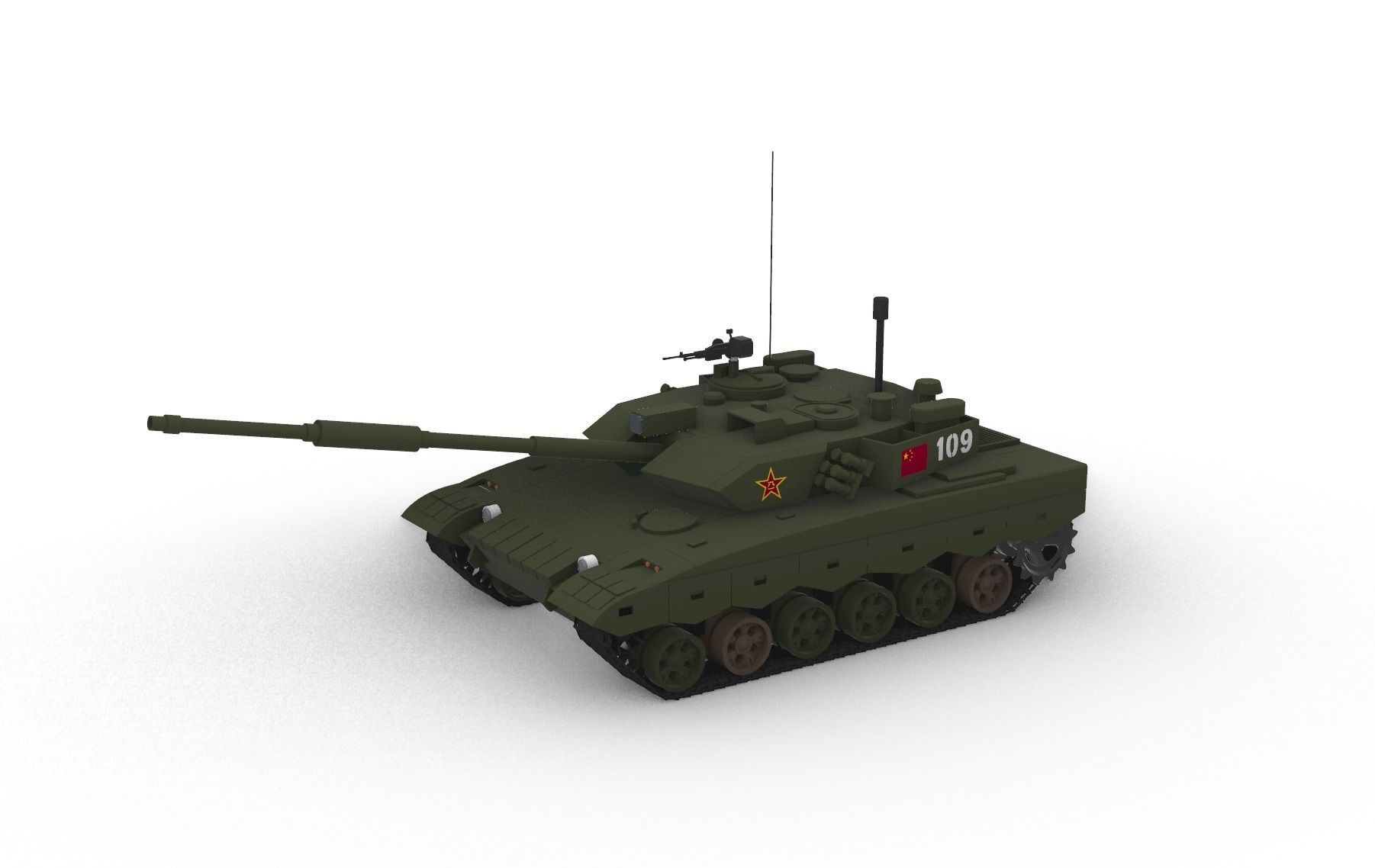 ZTZ-96 Battle Tank 3D model | CGTrader